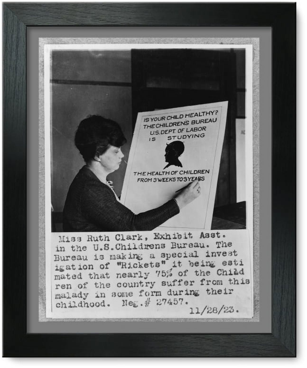 Framed Print: Miss Ruth Clark, Exhibit Asst. In The U.S. Childrens ...