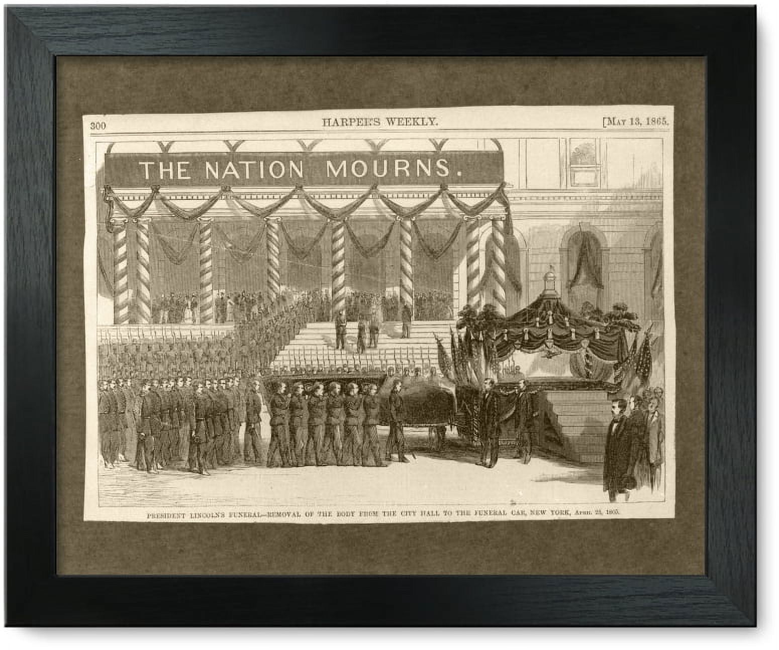 Framed Print: Pres. Lincoln's Funeral - Removal Of The Body From The ...