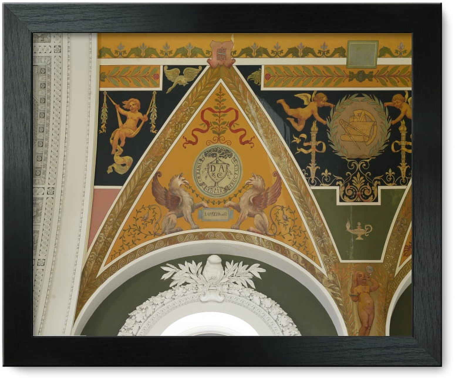 Framed Print: Second Floor Corridor. Printers' Marks+columns. Printer's ...