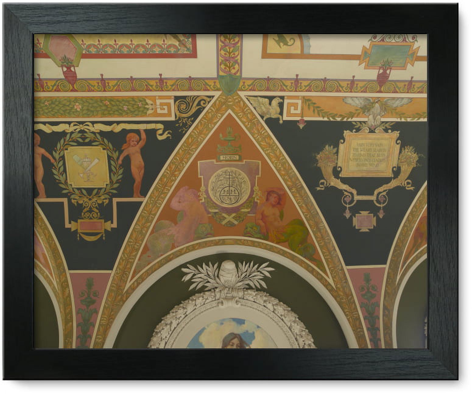 Framed Print: Second Floor Corridor. Printers' Marks+columns. Printer's ...