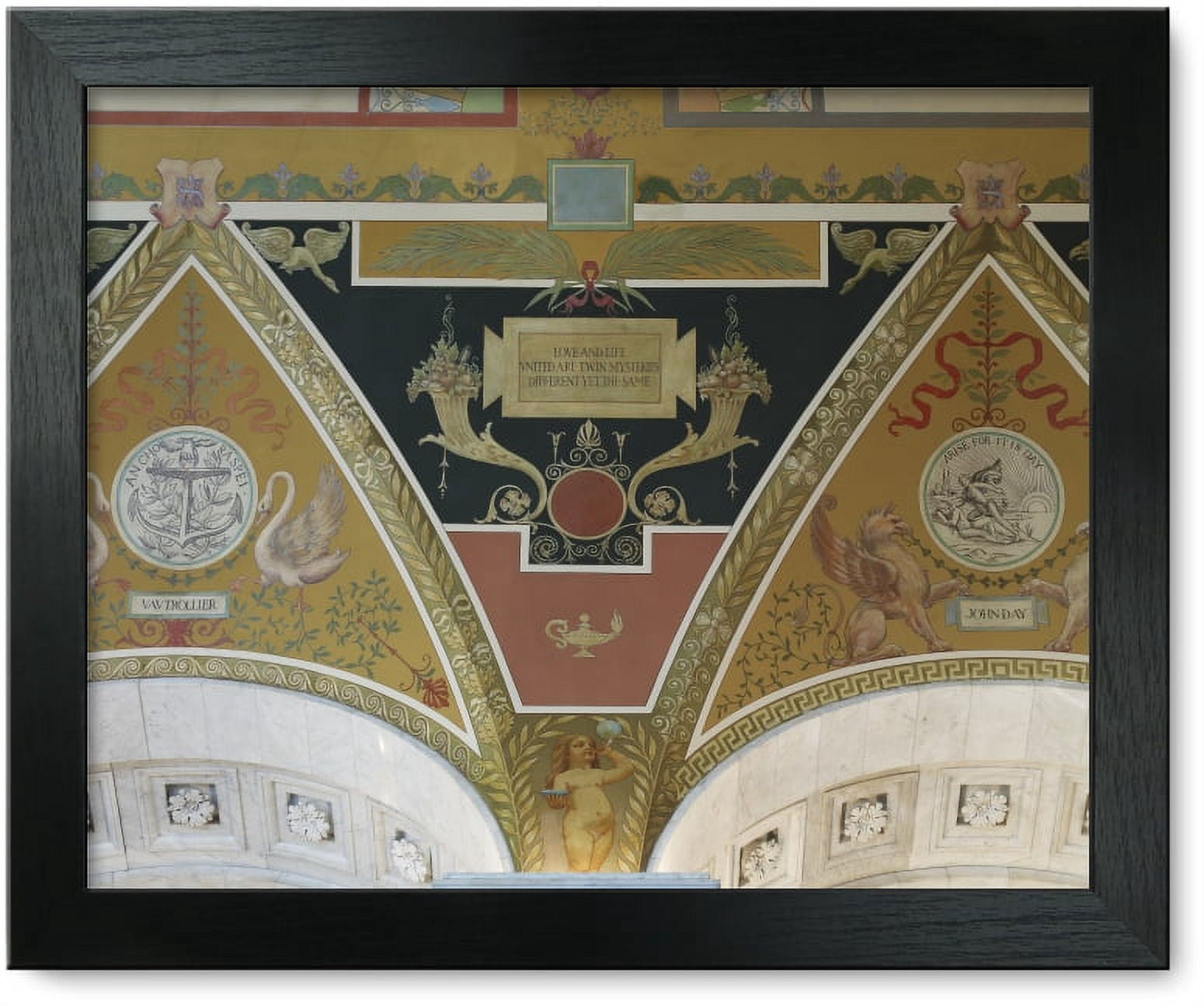 Framed Print: Second Floor Corridor. Printers' Marks+columns. Printers ...