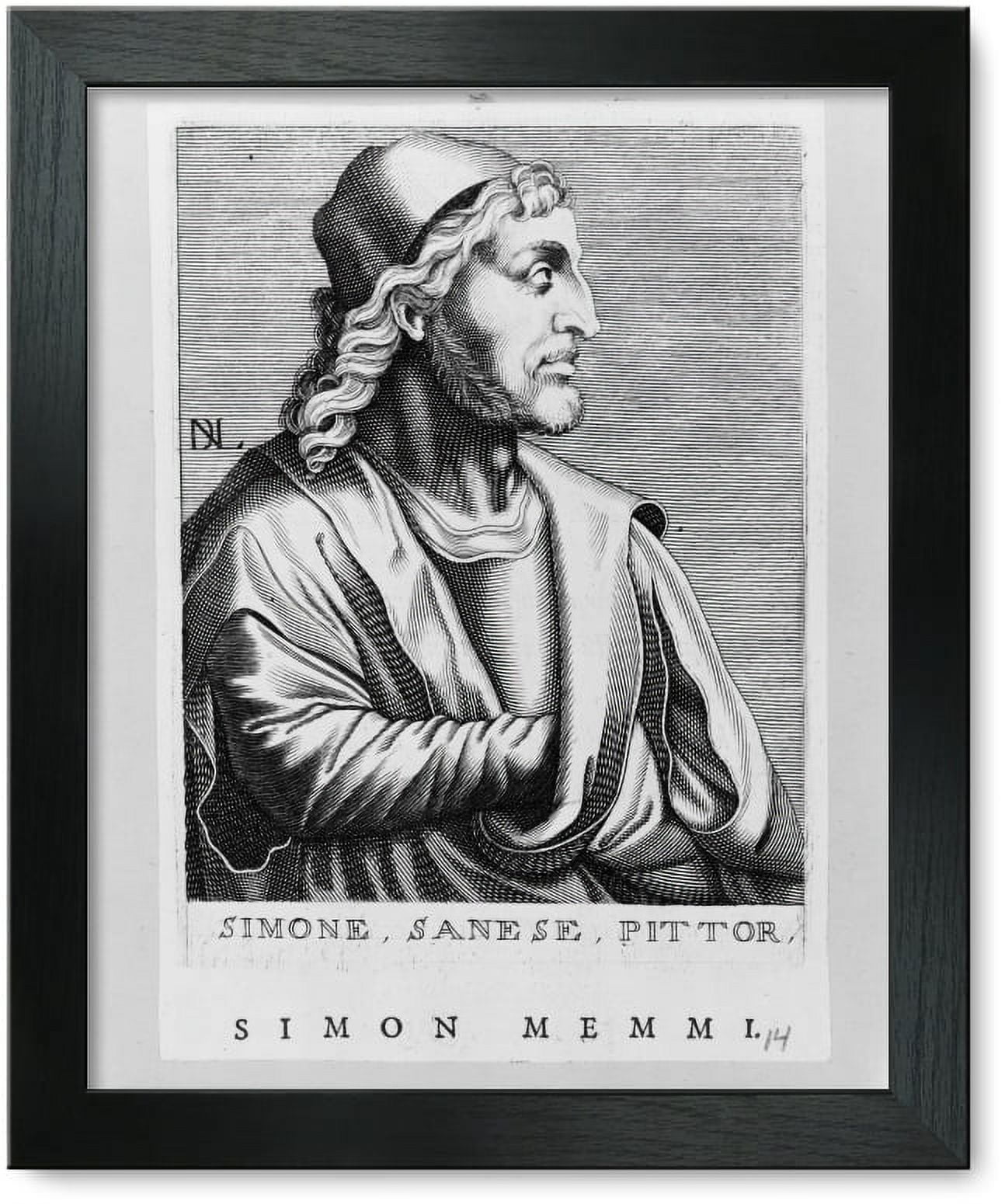 Framed Print: Simone, Sanese, Pittor, Simon Memmi, circa 1500 - Walmart.com