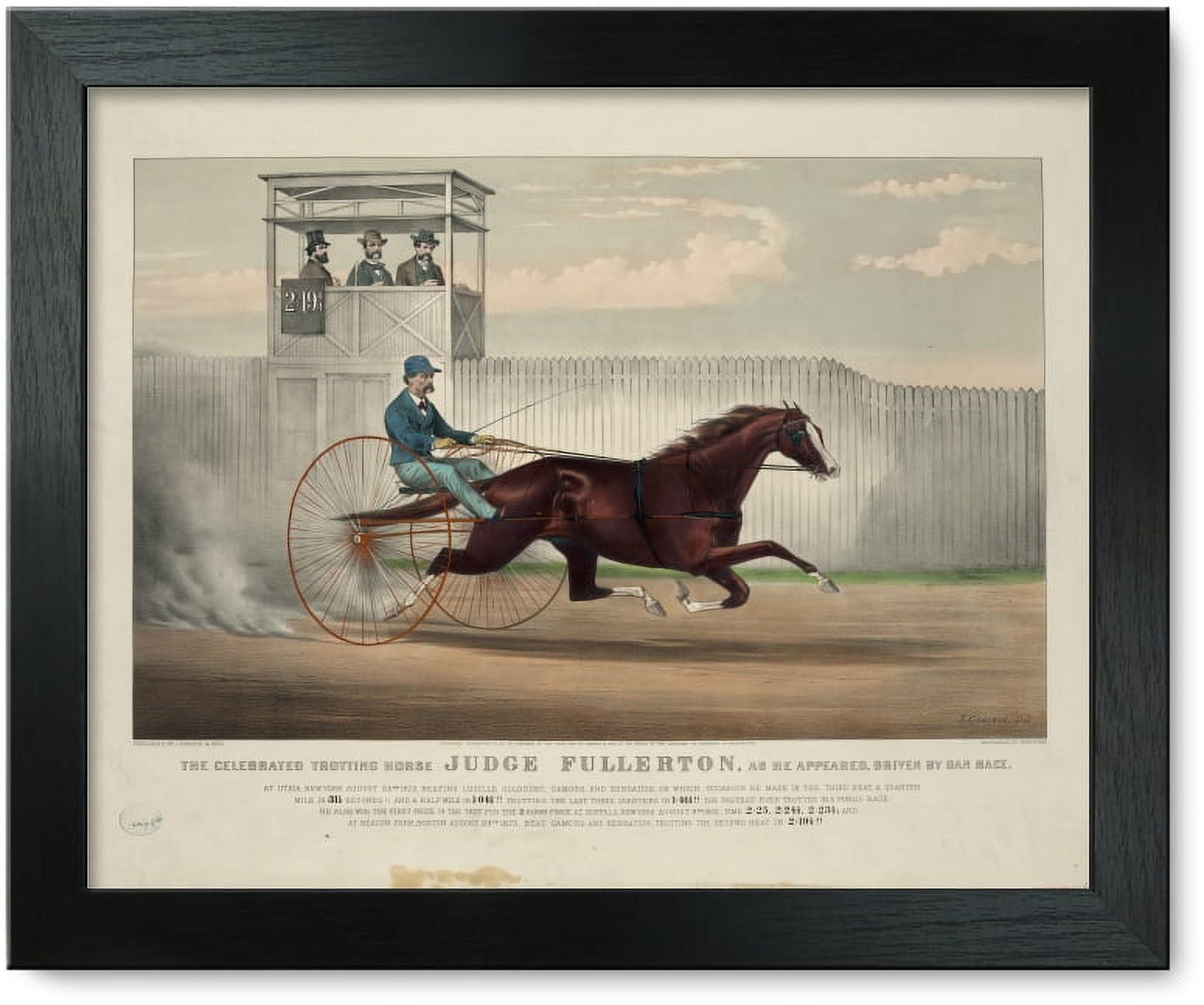 Framed Print: The Celebrated Trotting Horse Judge Fullerton, As He ...