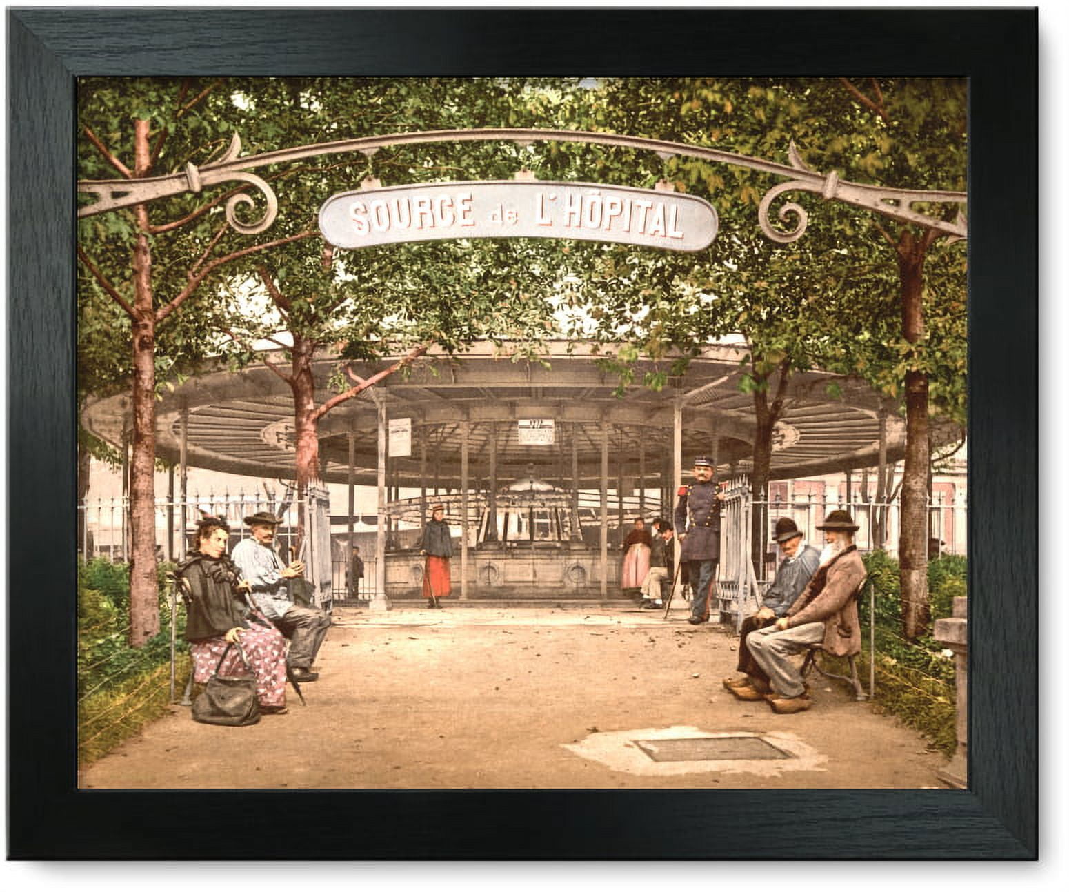 Framed Print: The Hopital Spring, Vichy, France, circa 1890 - Walmart.com
