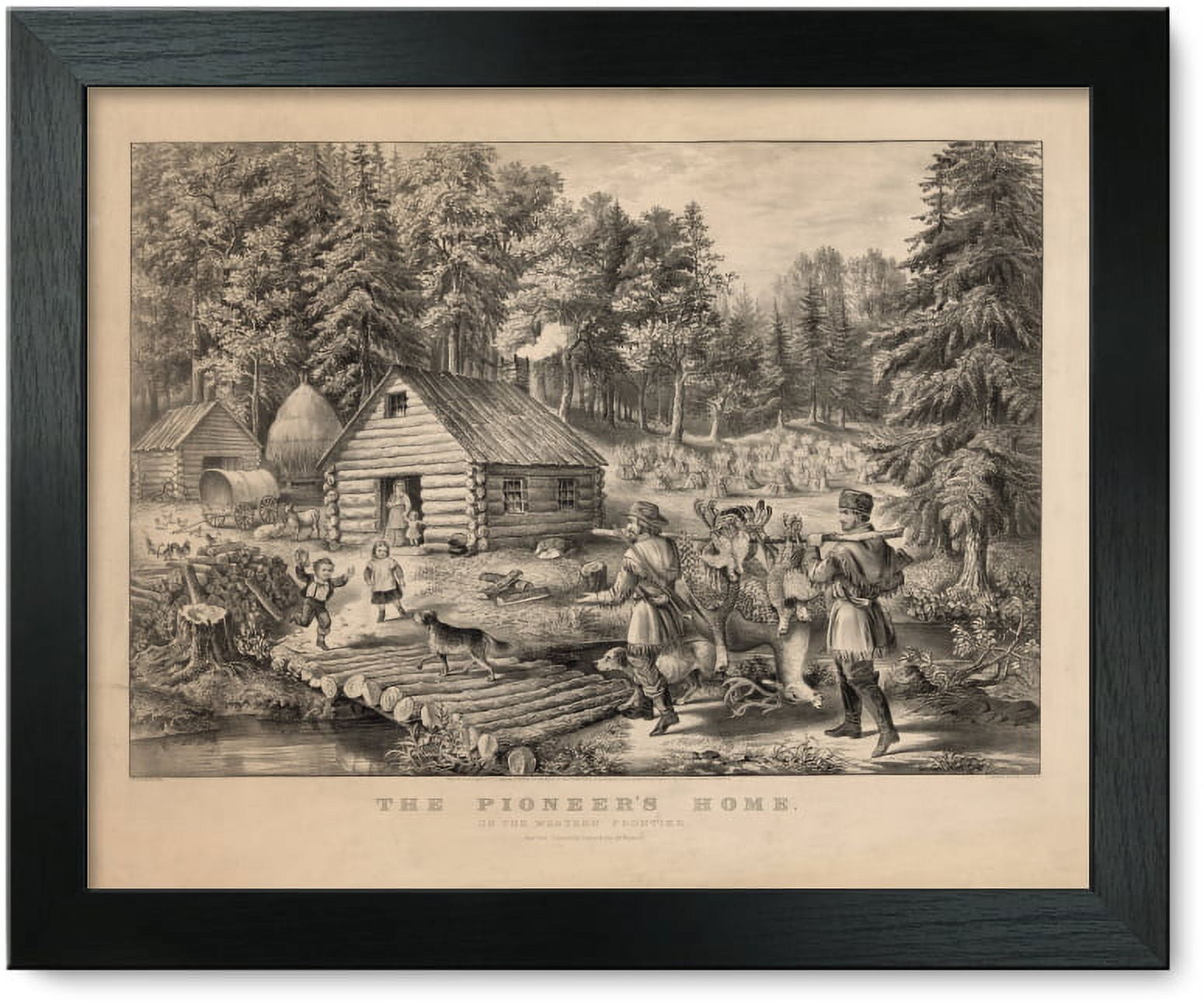Framed Print: The Pioneer's Home: On The Western Frontier, 1867 ...