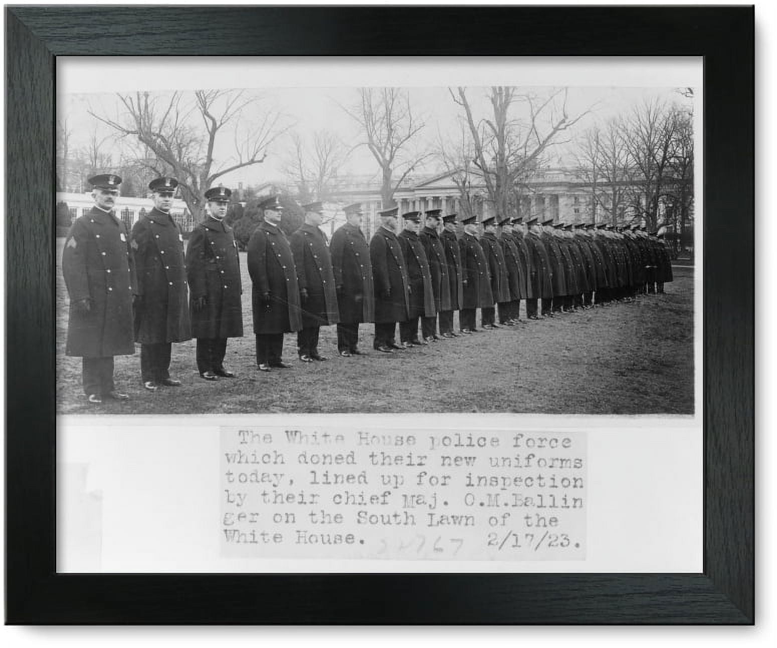 Framed Print: The White House Police Force Which Doned Sic Their New ...