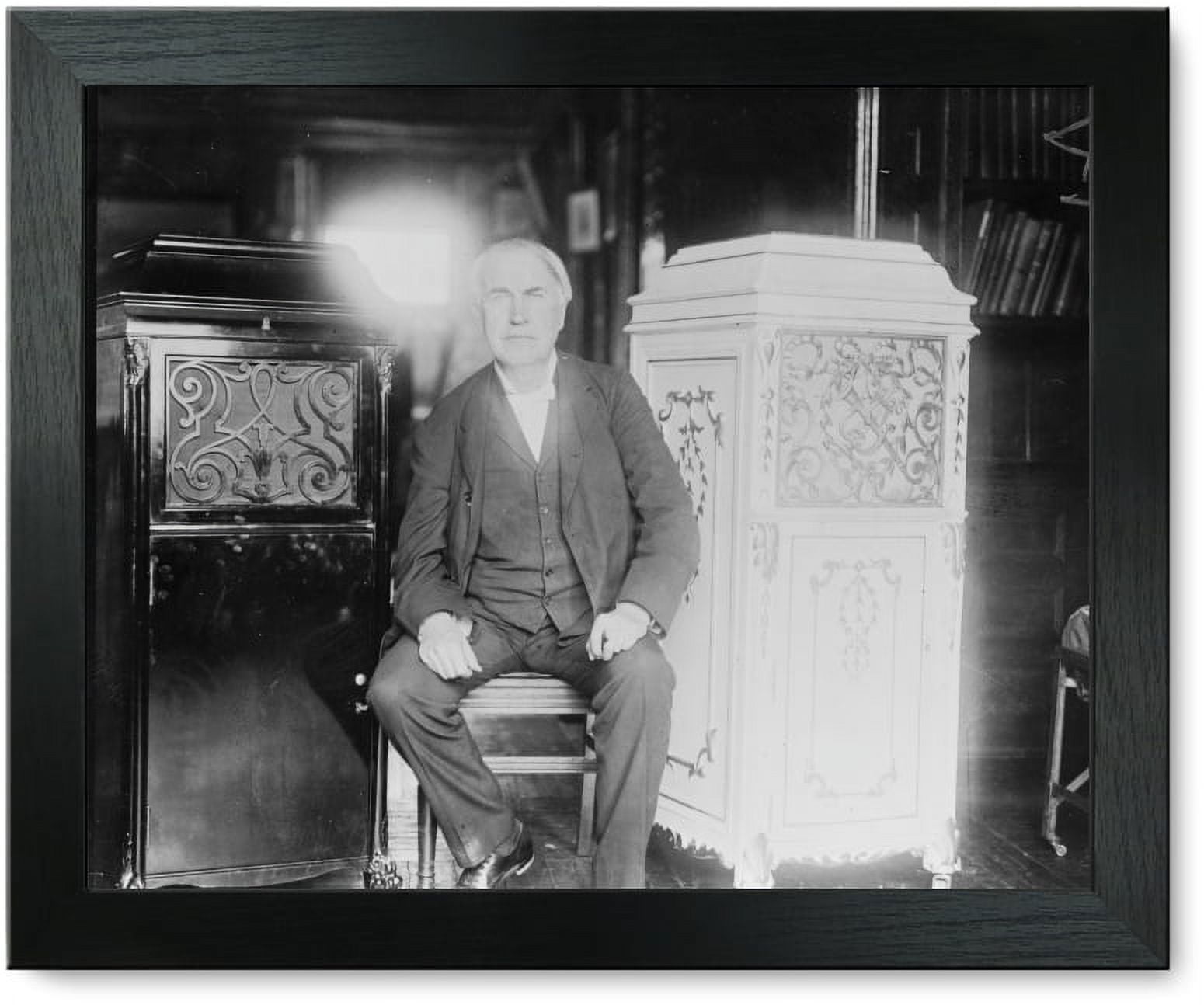 Framed Print: Thomas Alva Edison, Full-Length Portrait, Seated, Facing Front - Walmart.com