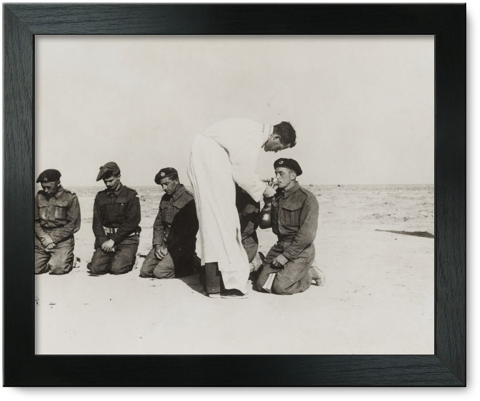 Framed Print: Worship In The Western Desert: Holy Communion In The ...