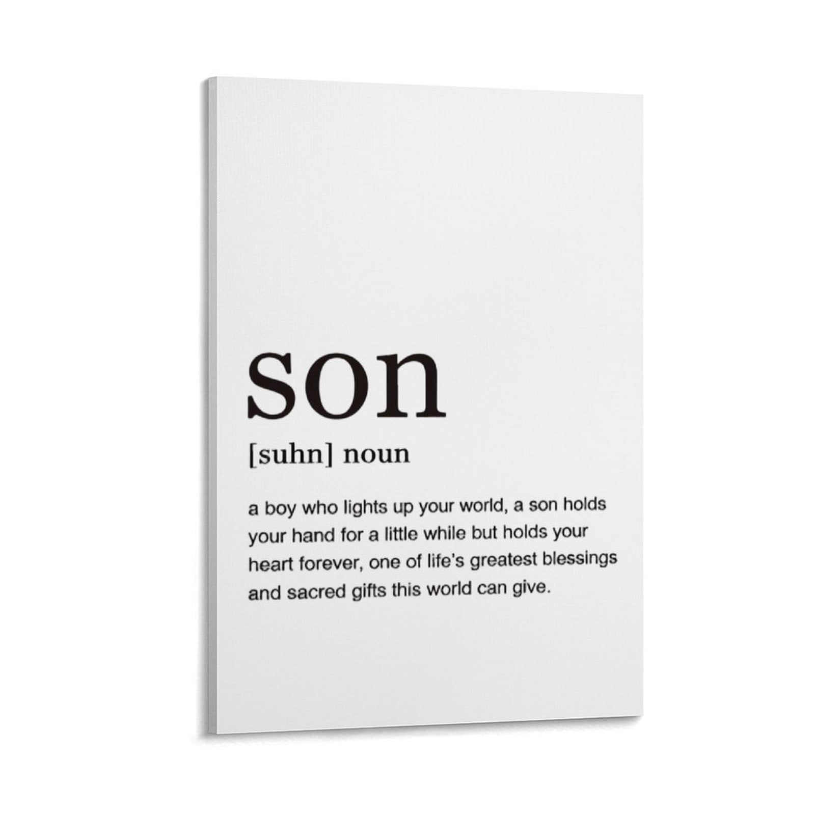 Framed Son Definition Print Canvas Painting Posters for Home Boys Room ...