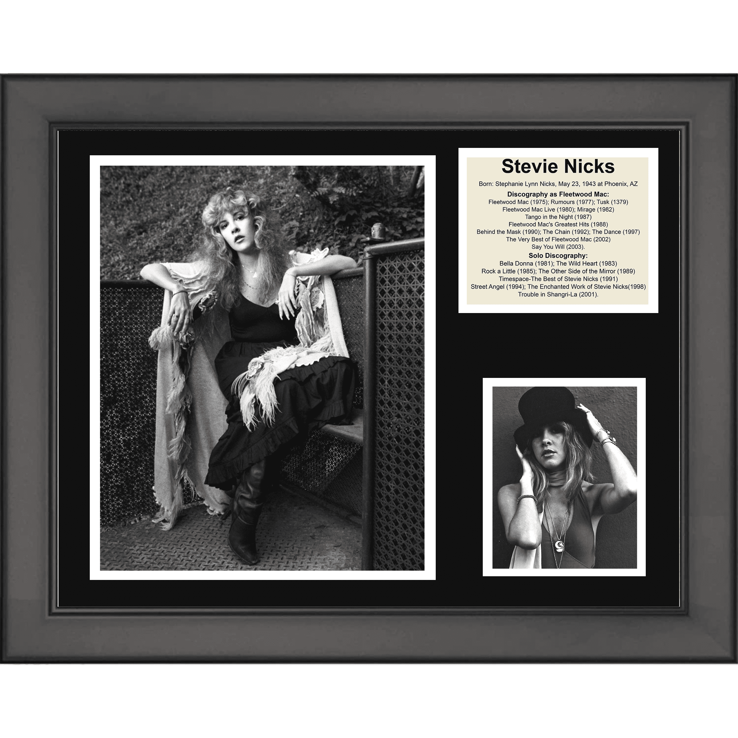 Framed Stevie Steve Nicks Discography 11"x14" Music Three Photo Collage ...