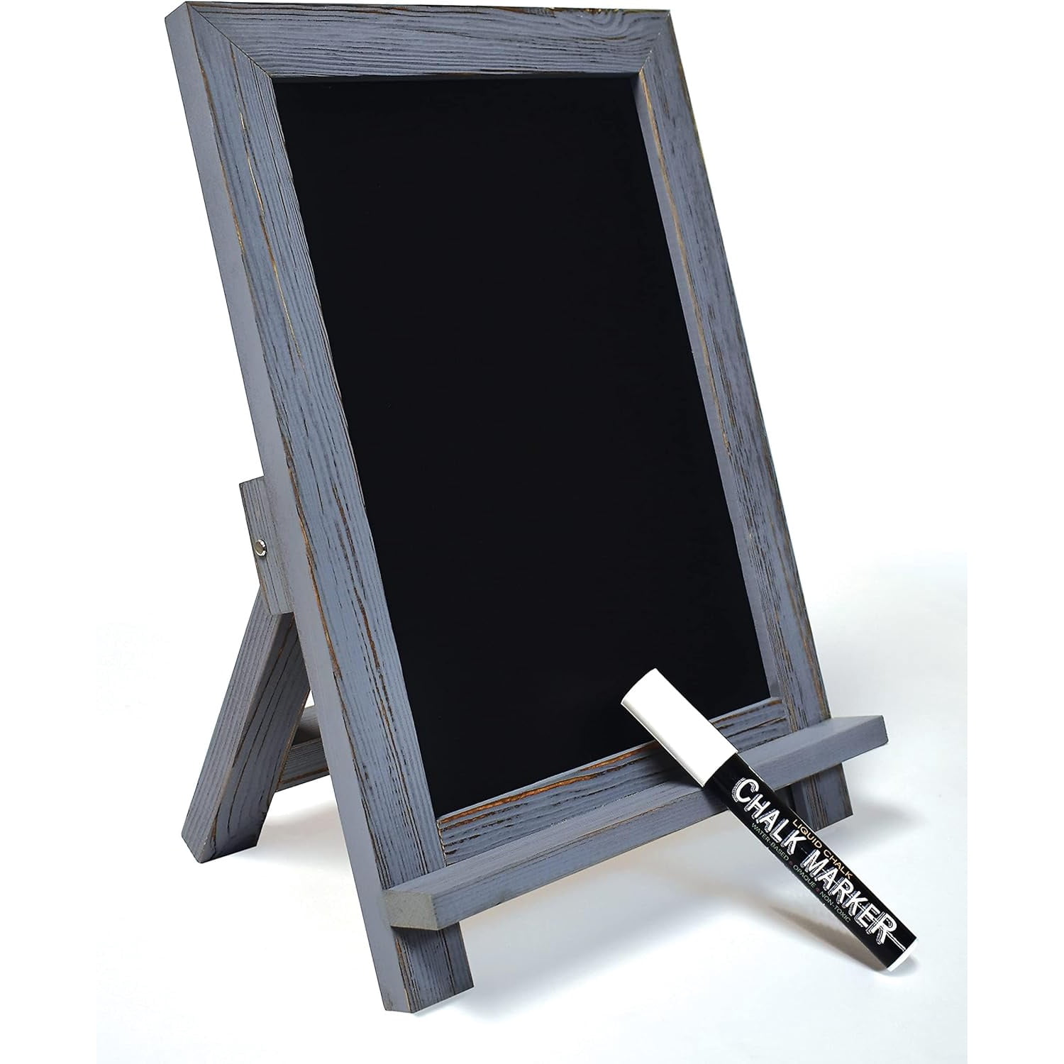 Framed Tabletop Chalkboard Sign, 9.5" x 14", Rustic Wood Frame, Small ...
