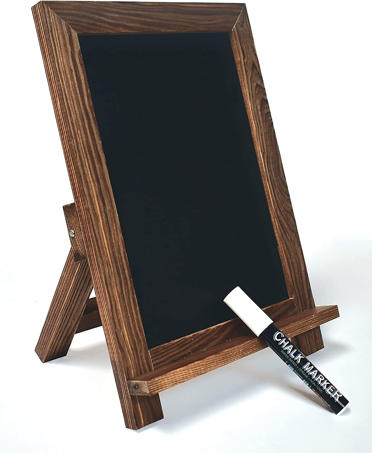Framed Tabletop Chalkboard Sign, 9.5" x 14", Rustic Wood Frame, Small ...