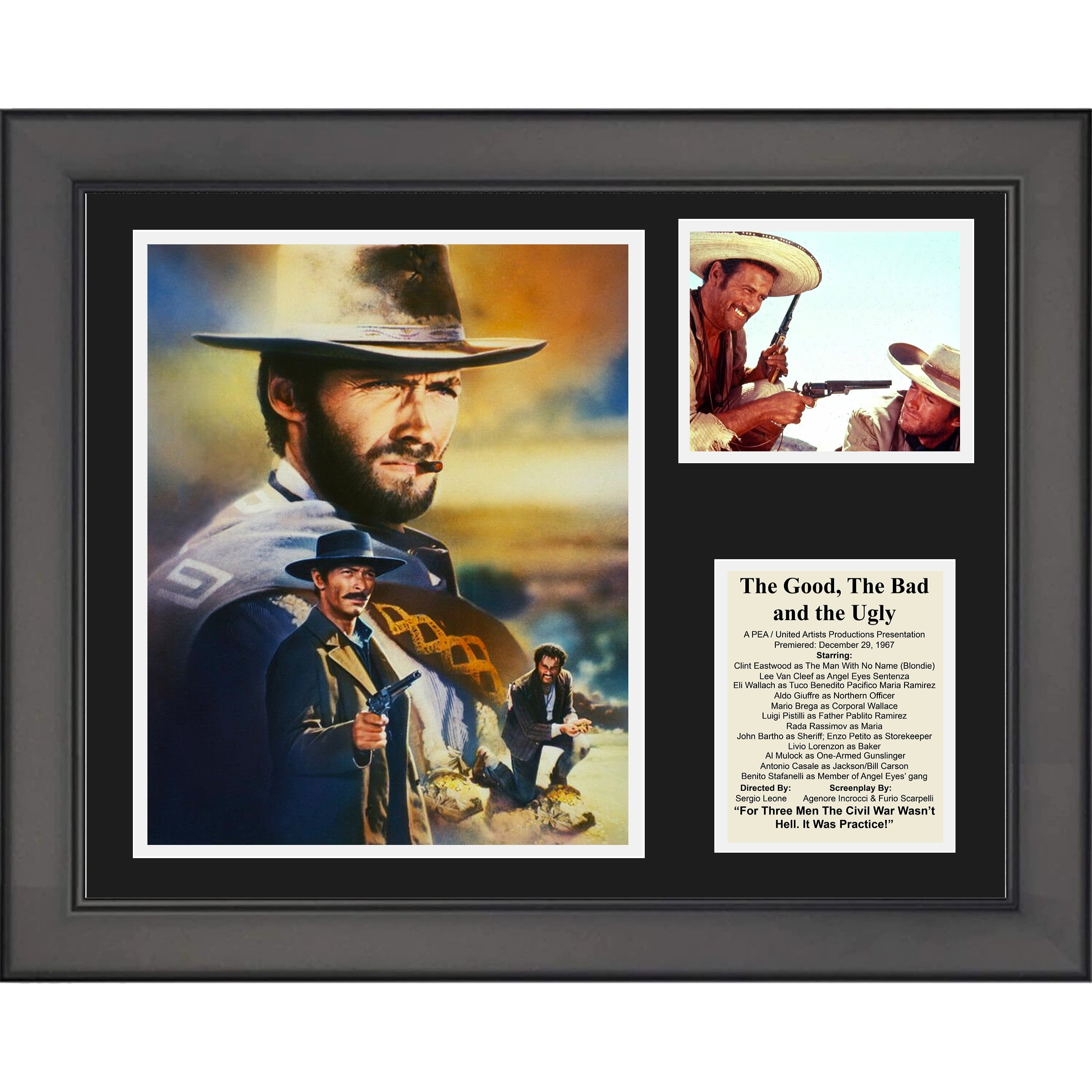 Framed The Good, The Bad and The Ugly Movie 11"x14" Three Photo Collage ...