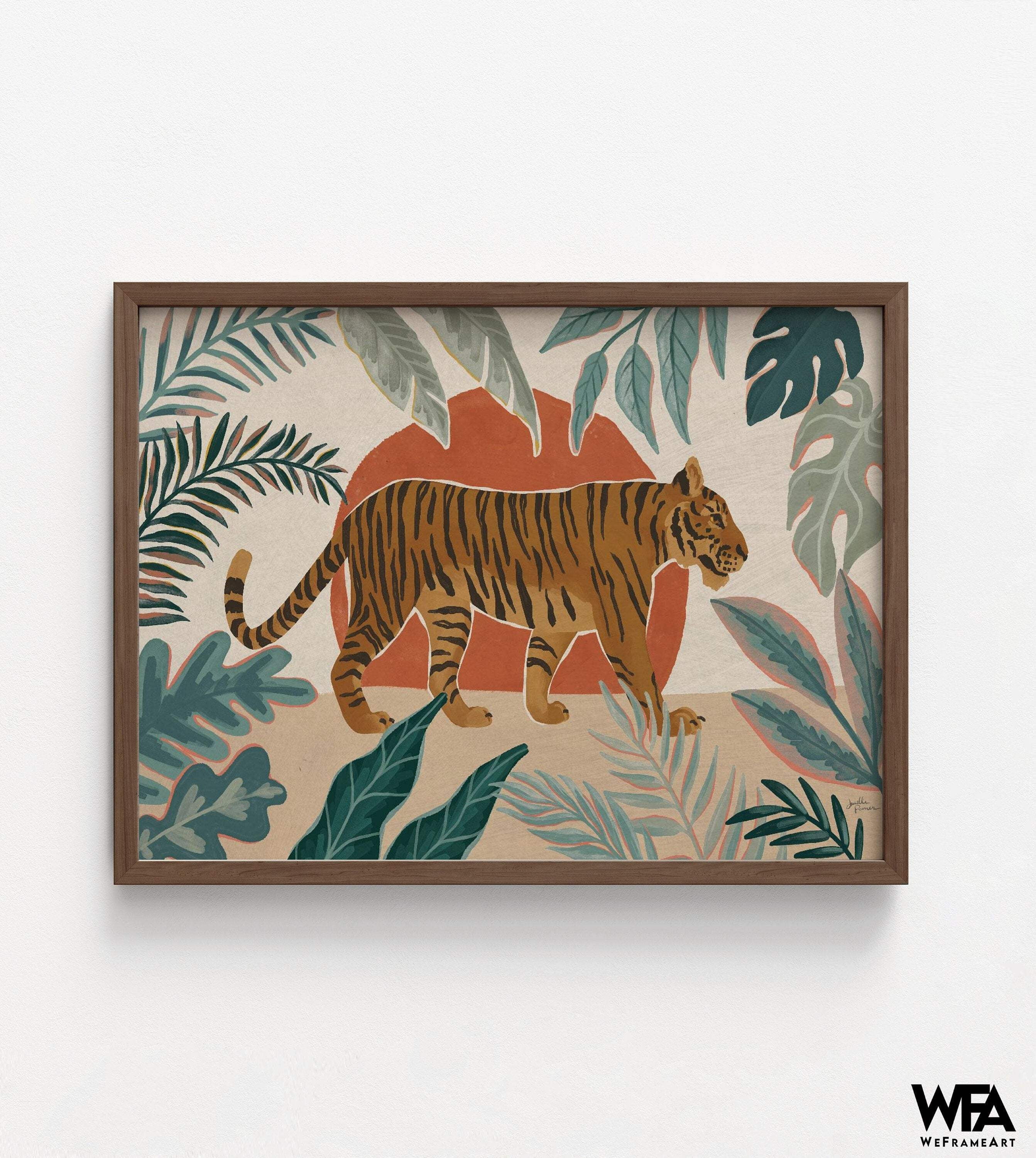 Framed Tiger Print, Jungle Wall Art Print, Nature Wall Decor, Tiger ...