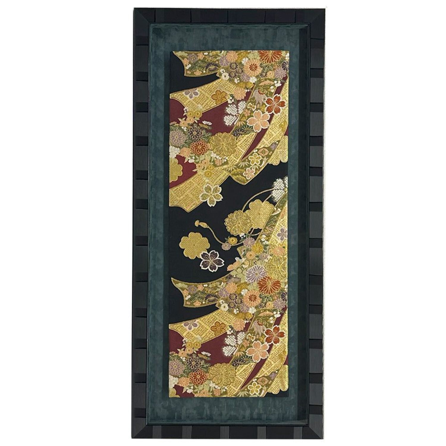 Framed Traditional Kimono Obi Interior Wall Art Japan Takahashi ...