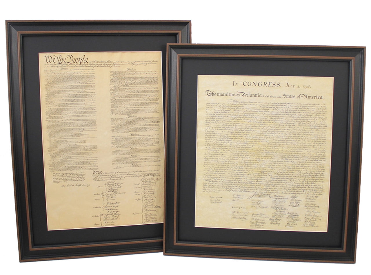 Framed United States Constitution & Declaration of Independence Set ...