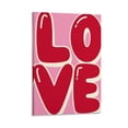 Framed Valentine's Day Canvas Poster,Bubble LOVE Print Funky Valentine's Day Poster Ready to ...
