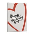 Framed Valentine's Day Canvas Poster,Happy Valentine’s Day Heart Art ...