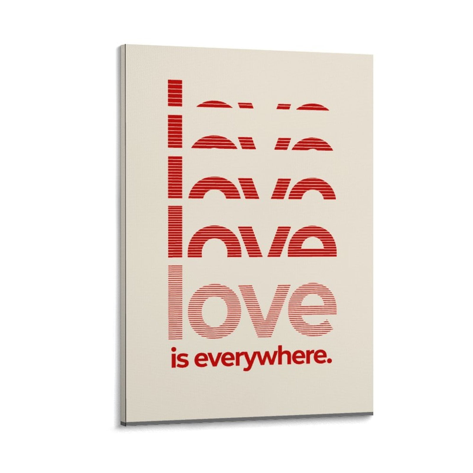 Framed Valentine's Day Canvas Poster,Love Is Everywhere Print Valentine ...