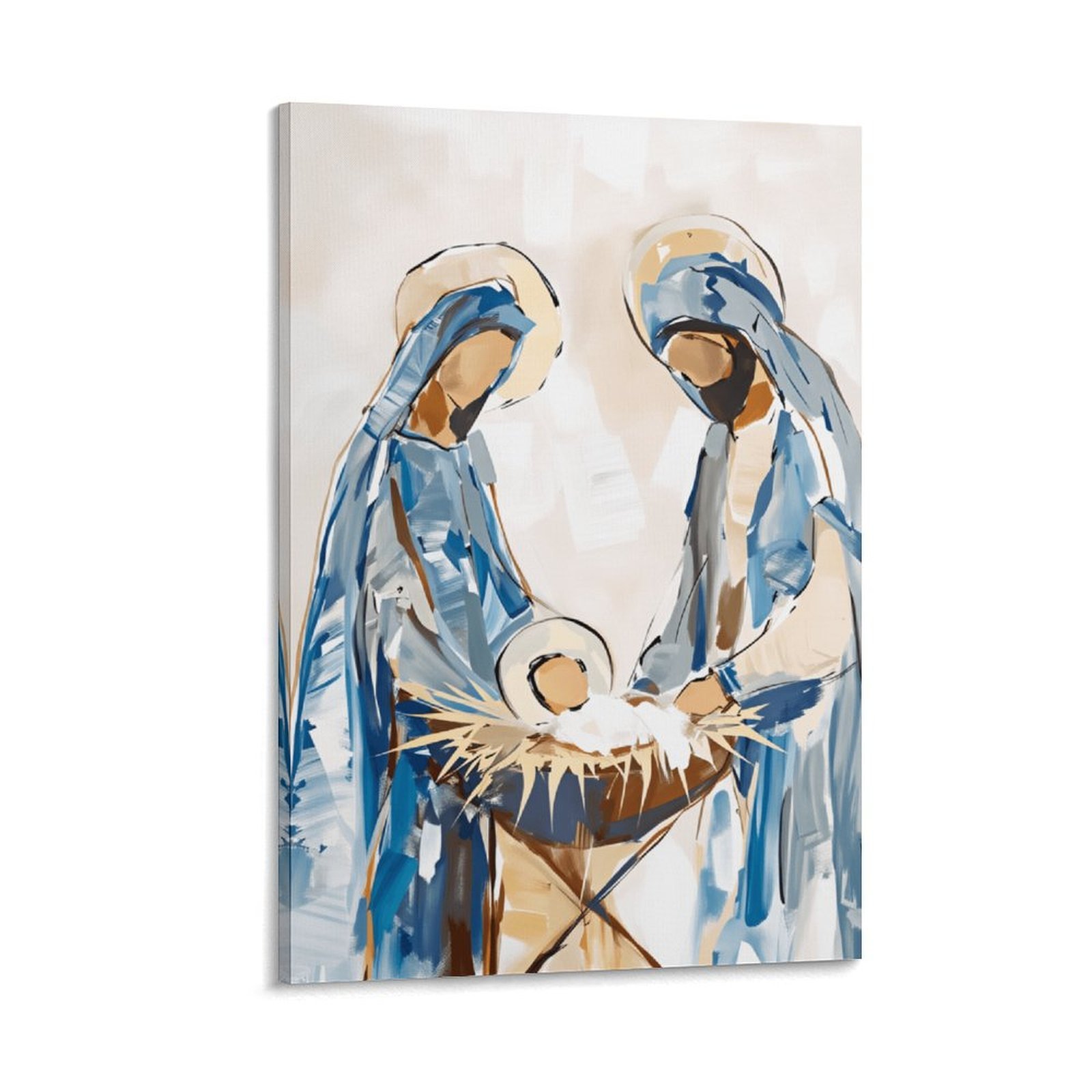 Framed Vintage Nativity Scene Poster,Classic Christmas Wall Art ...