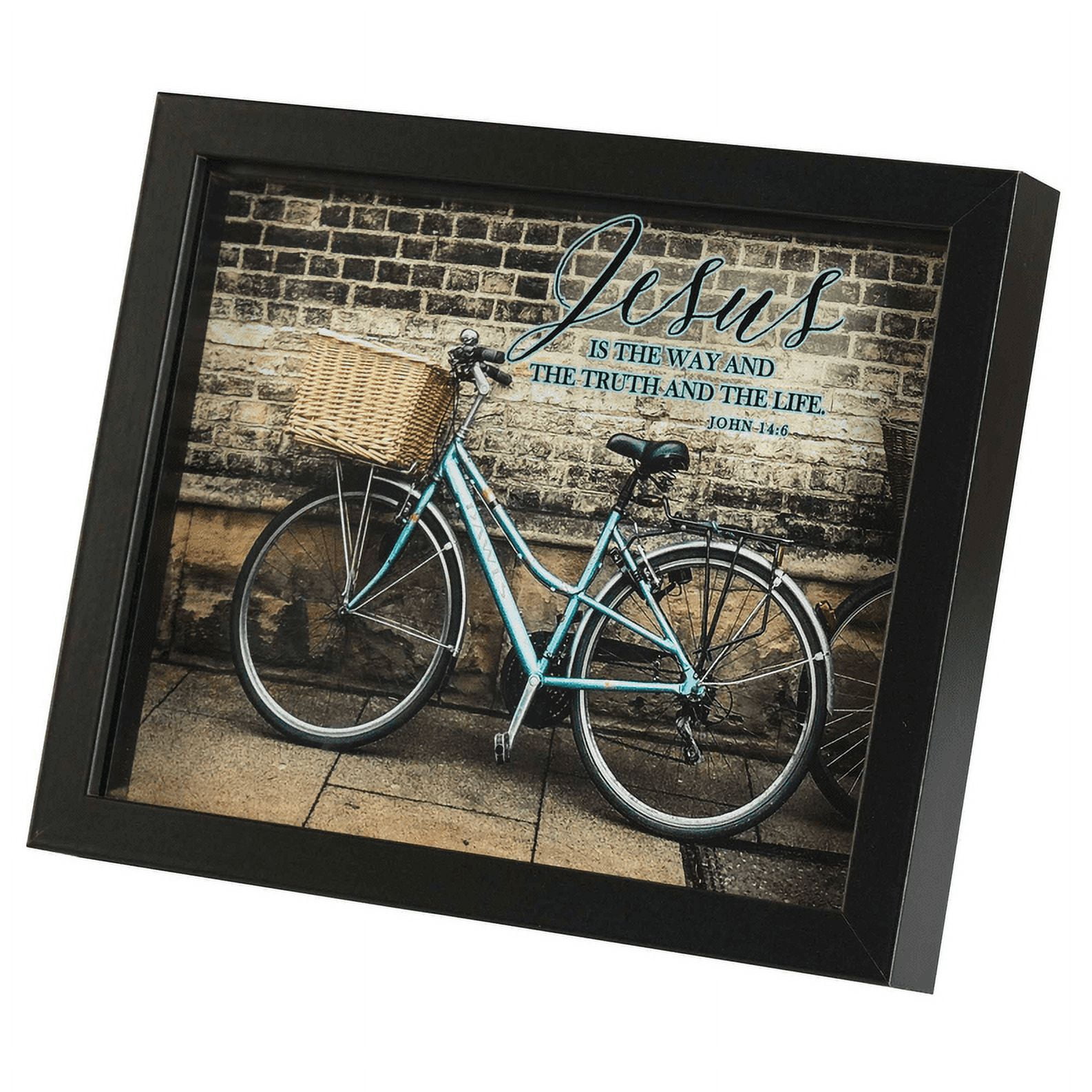 Dicksons Jesus Way Truth Life Blue Bicycle 11 x 9 MDF Shadow Box Wall ...