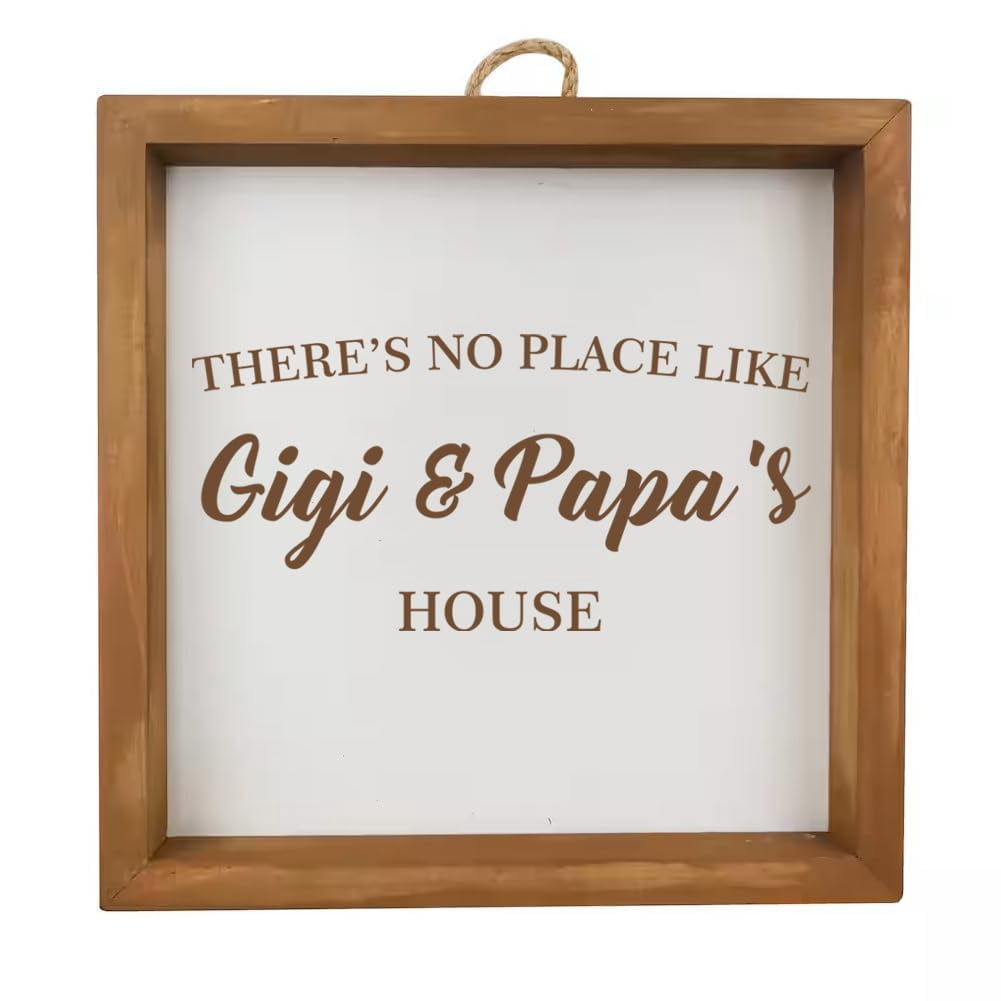 Framed Wood Sign Wall Art Home Desk Decor Gift There's No Place Like ...
