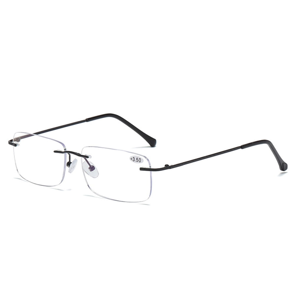 Frameless BIFOCAL Black Reading Glasses 2.50 for Men and Women ...