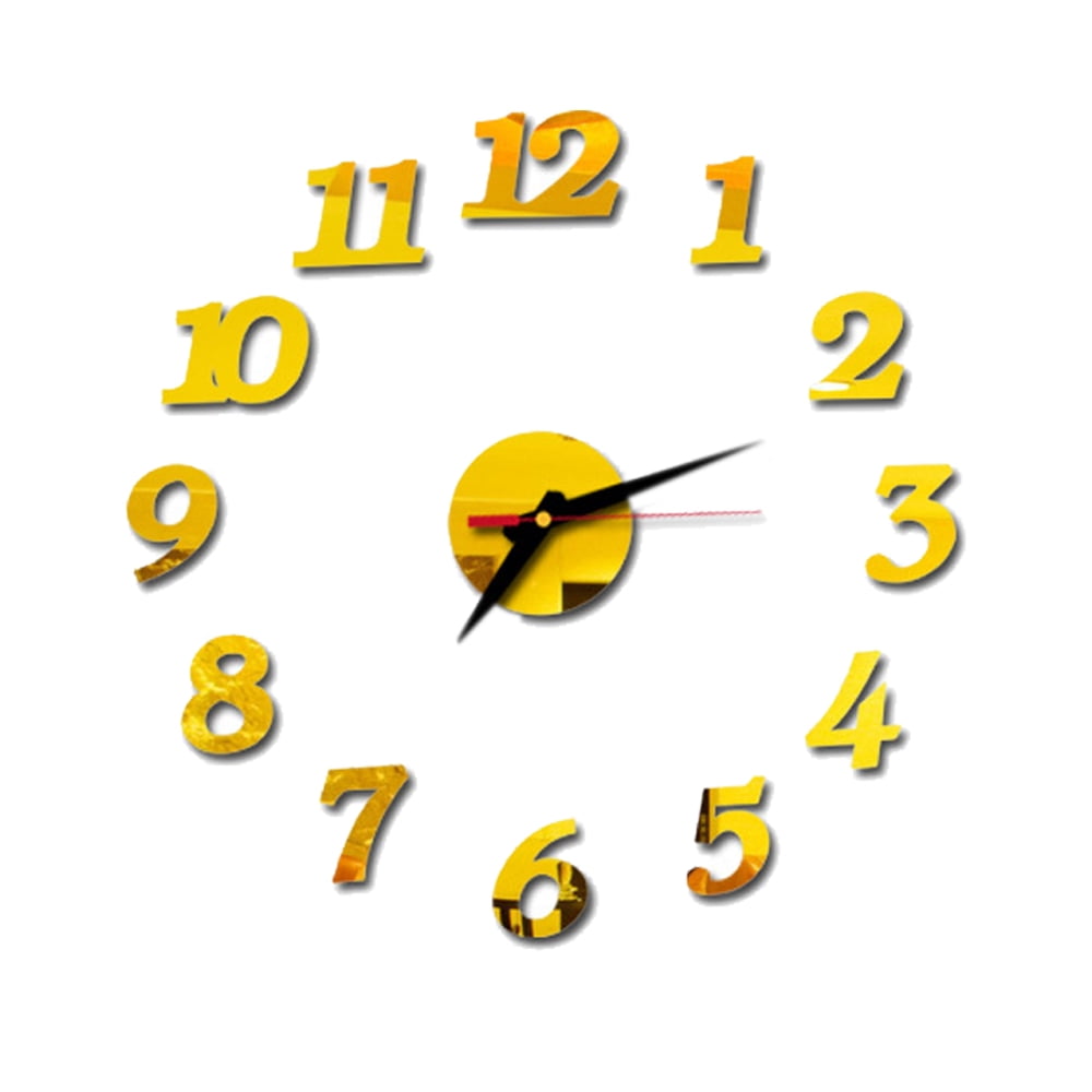 Large 3D Wall Clock DIY Wall Decoration Clock for Office Home Living ...