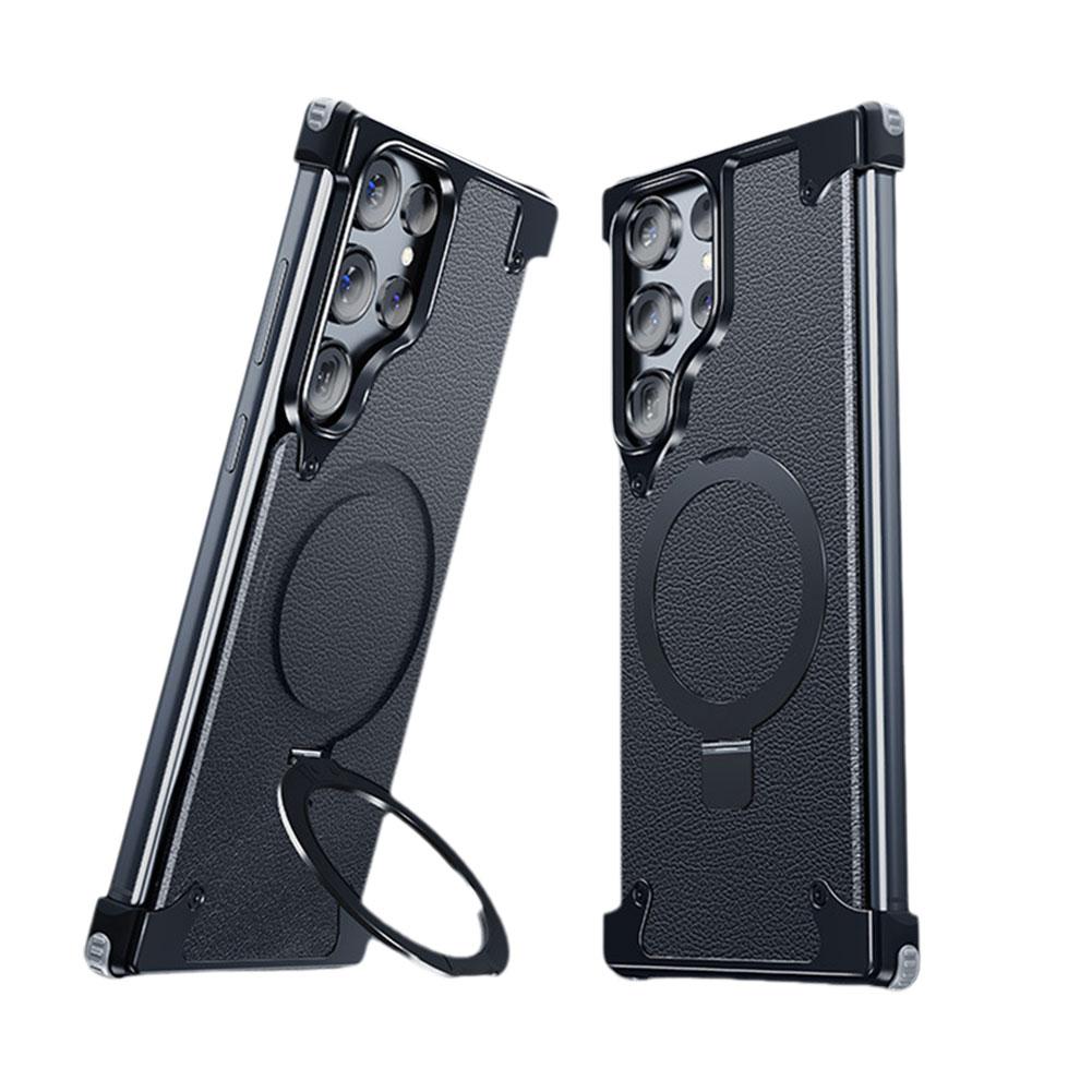 Frameless Mobile Phone Case PC Backboard Magnetic Rings For Galaxy S24 ...