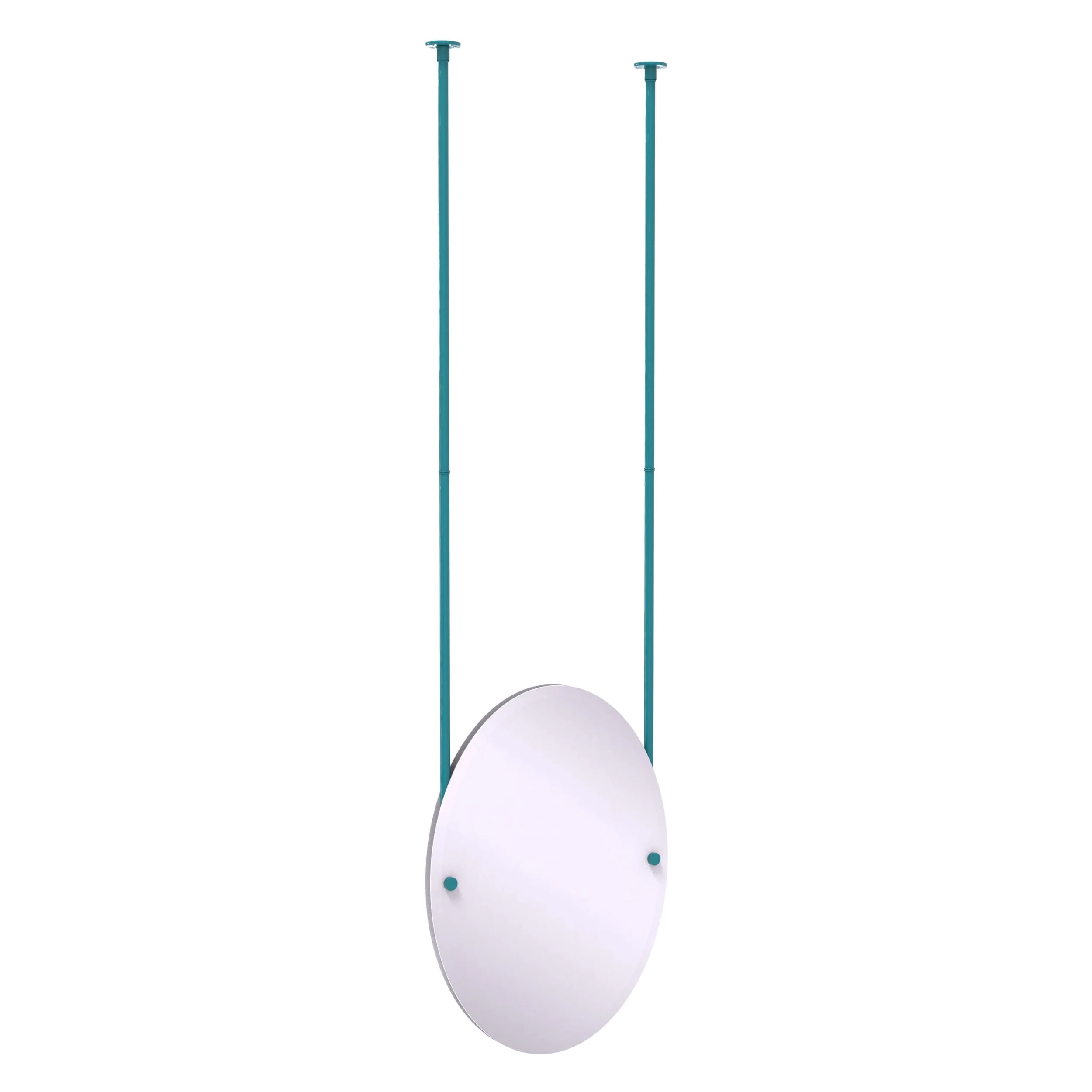 Frameless Oval Ceiling Hung Mirror with Beveled Edge - Walmart.com