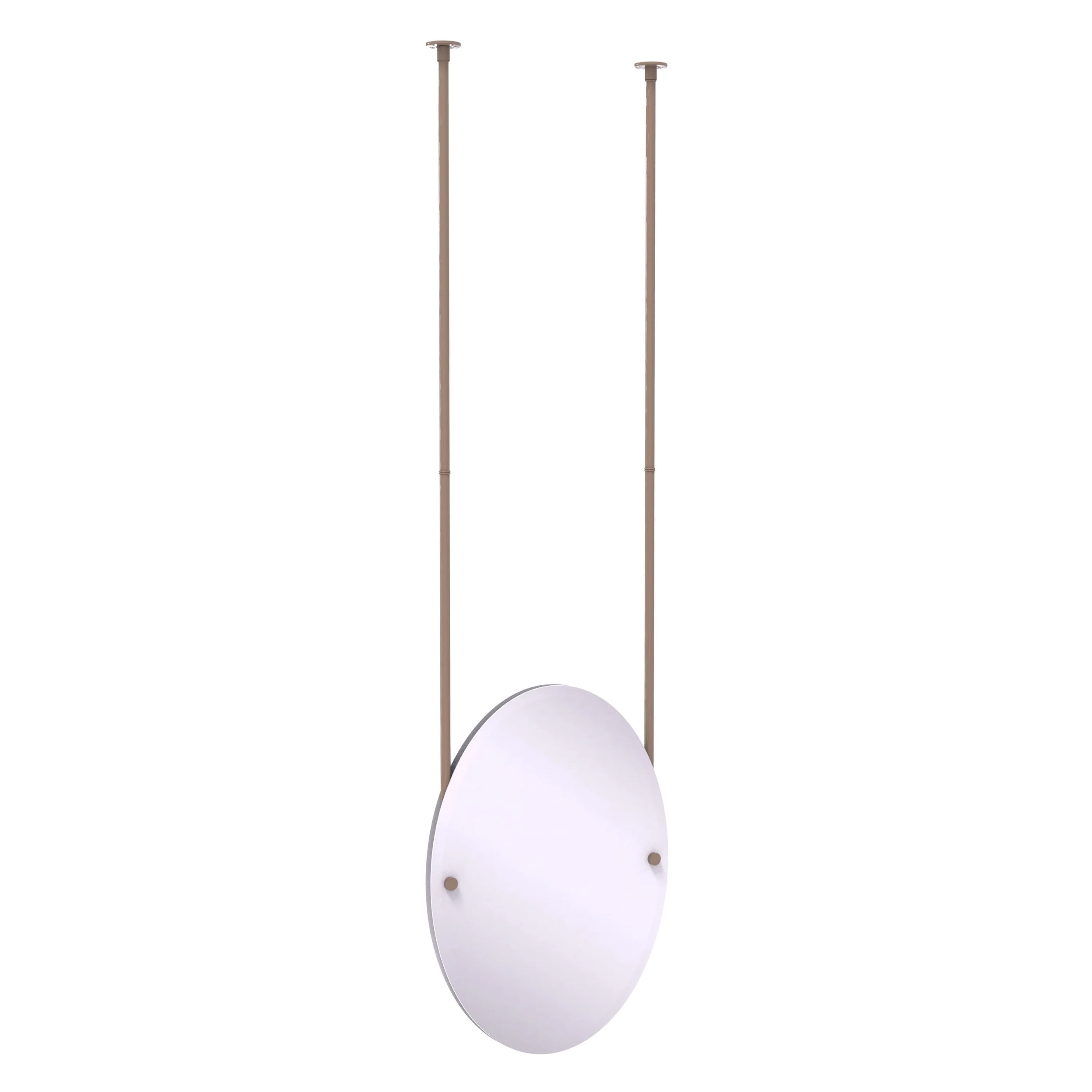Frameless Oval Ceiling Hung Mirror with Beveled Edge - Walmart.com