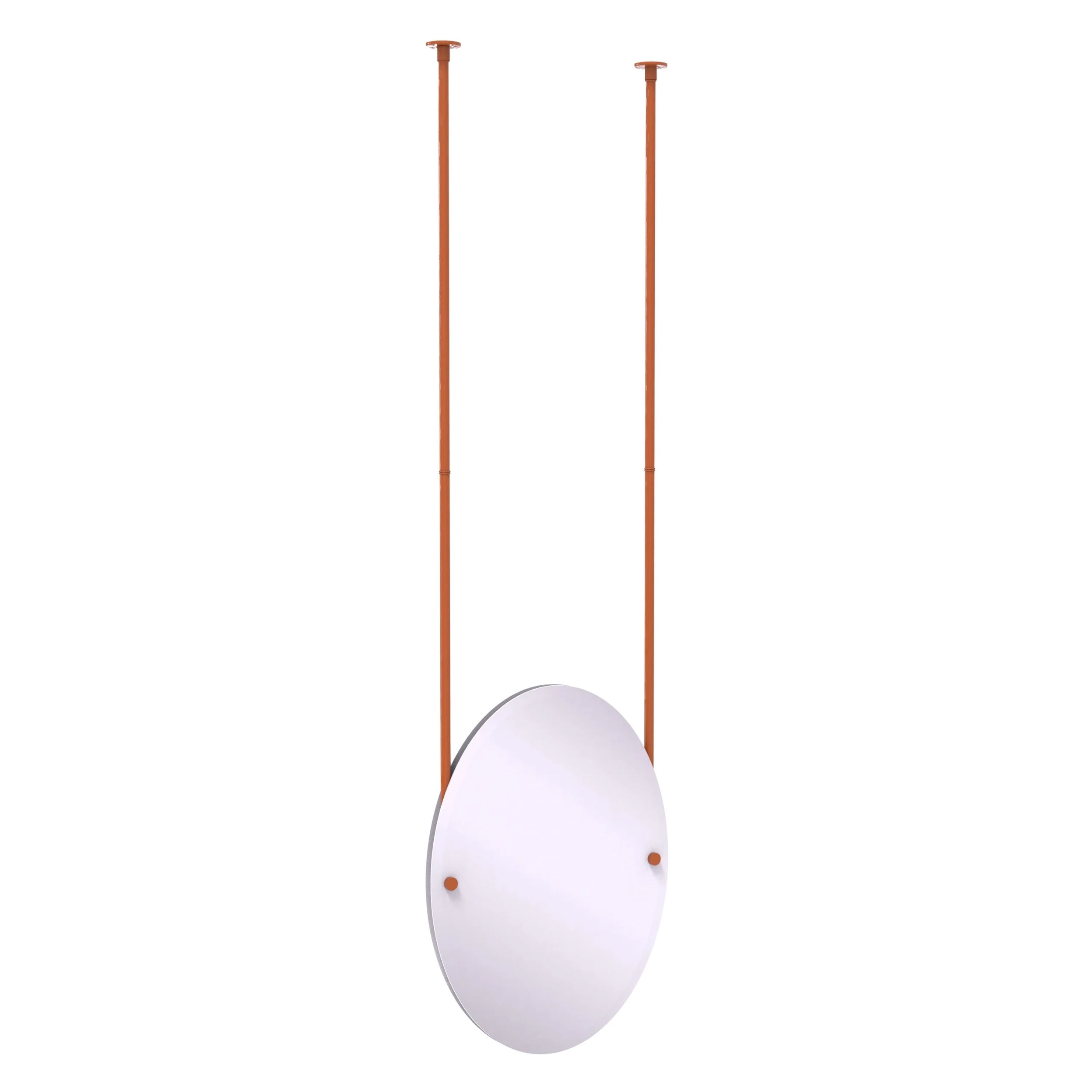 Frameless Oval Ceiling Hung Mirror with Beveled Edge - Walmart.com
