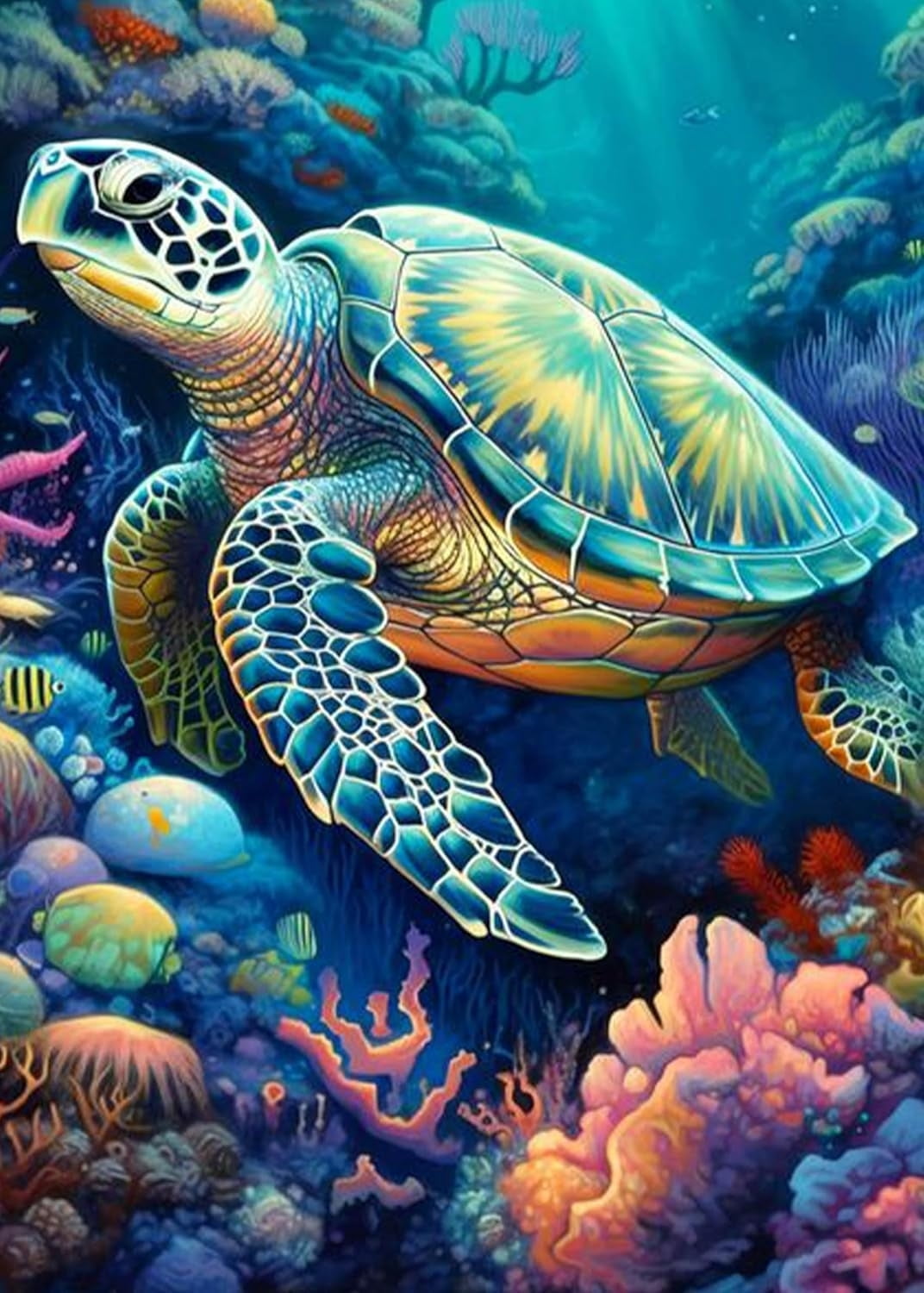 Frameless Sea Turtle Diamond Art Painting Kits For Adults, Full Drill ...