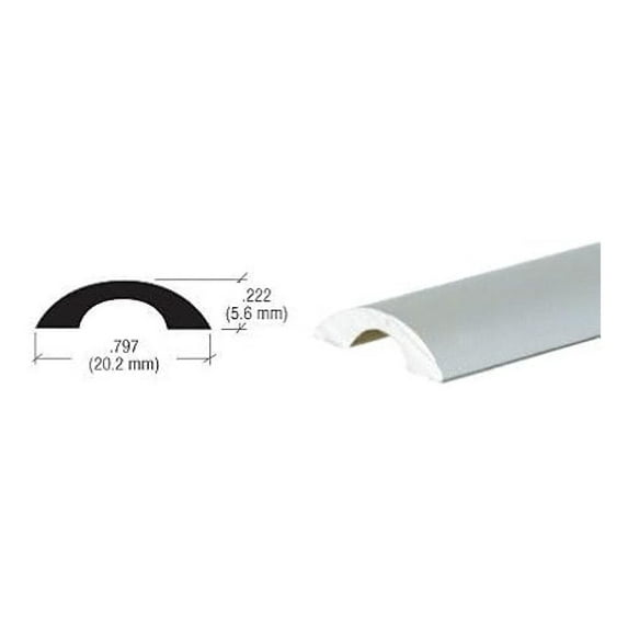 Frameless Shower Door Threshold - Half Round 31 Inch Anodized Aluminum ...