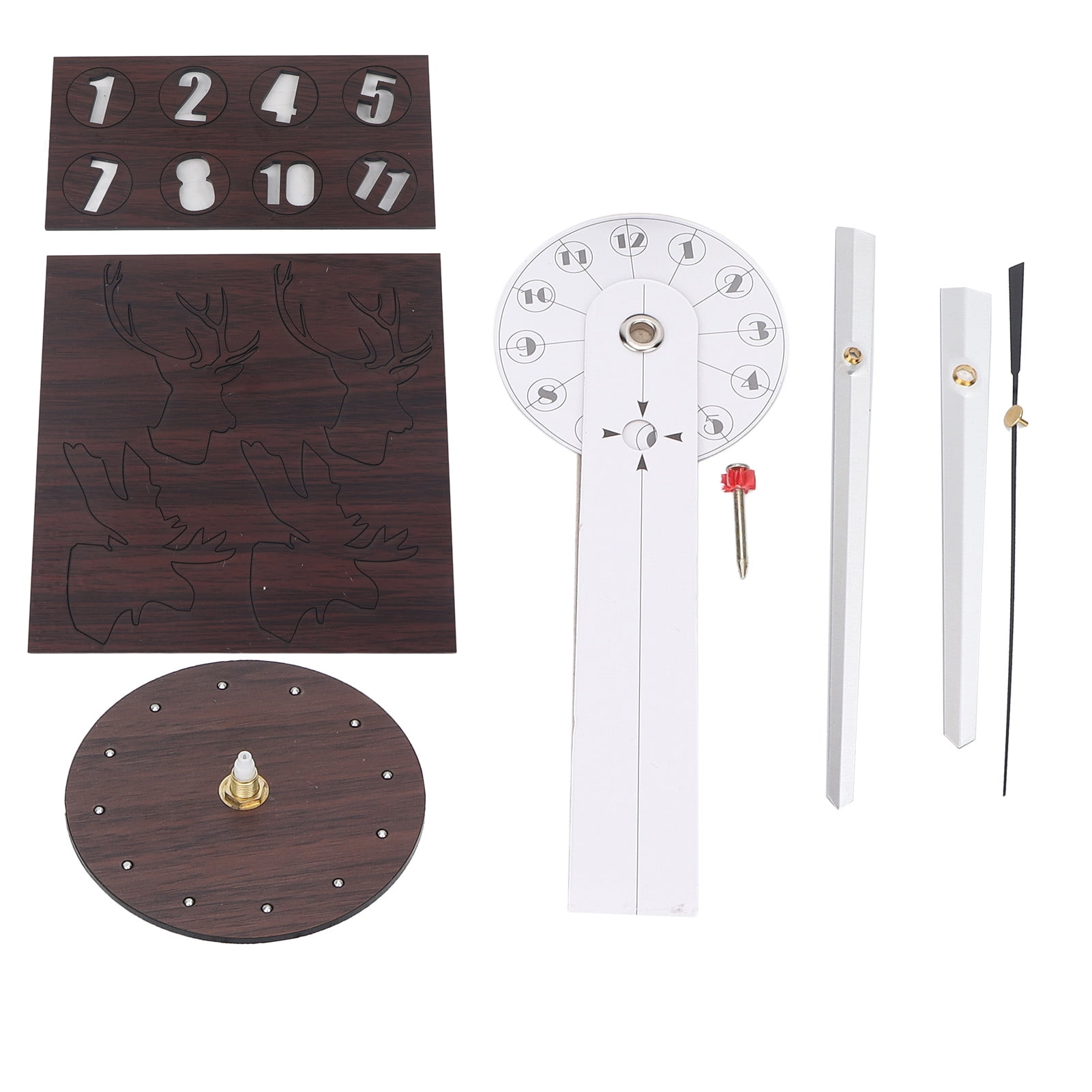 Frameless Wall Clock Deer Head 3D Effect Self Adhesive DIY Clock with ...