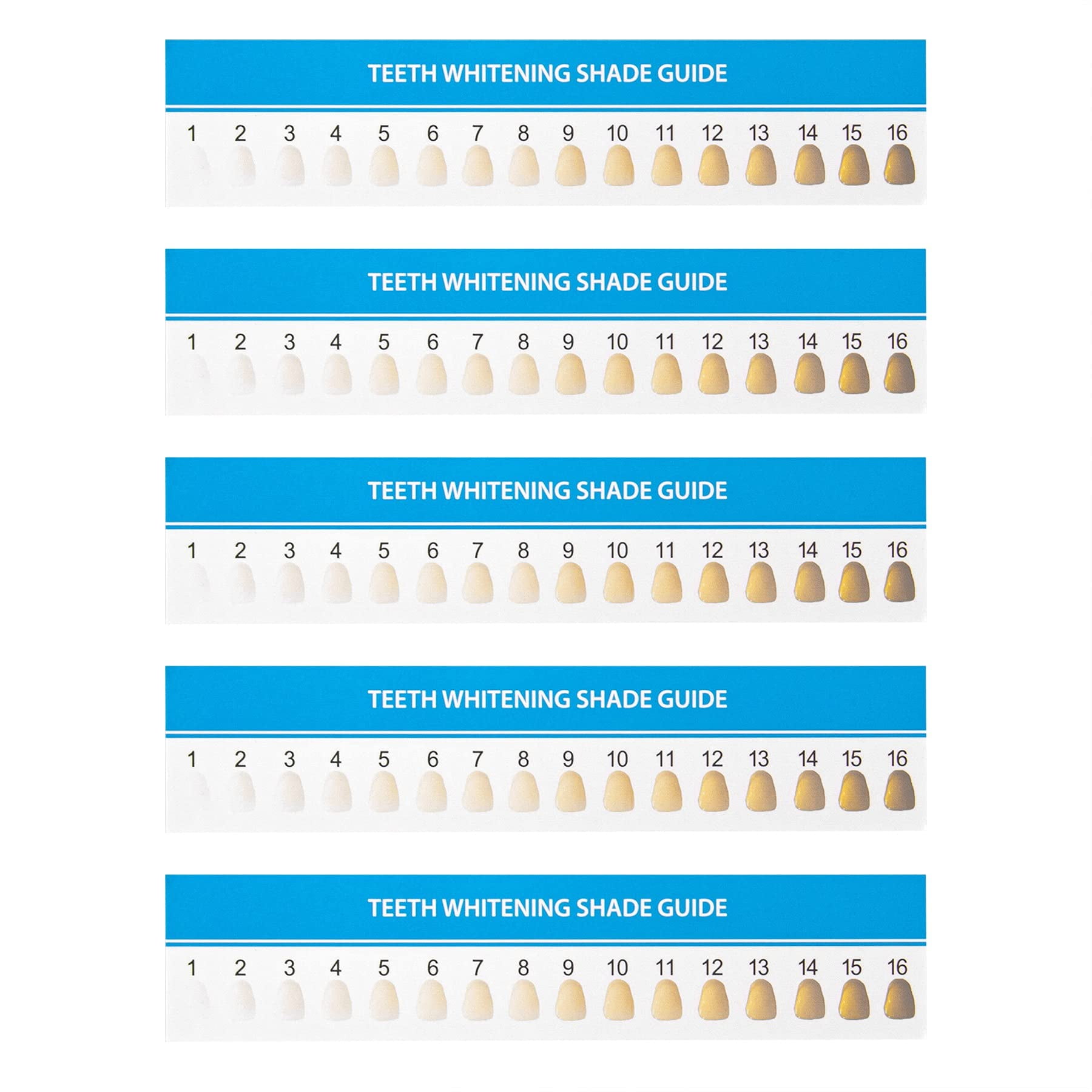 Framendino, 20 Pack Teeth DHF10 Whitening Shade Guide Paper Tooth ...