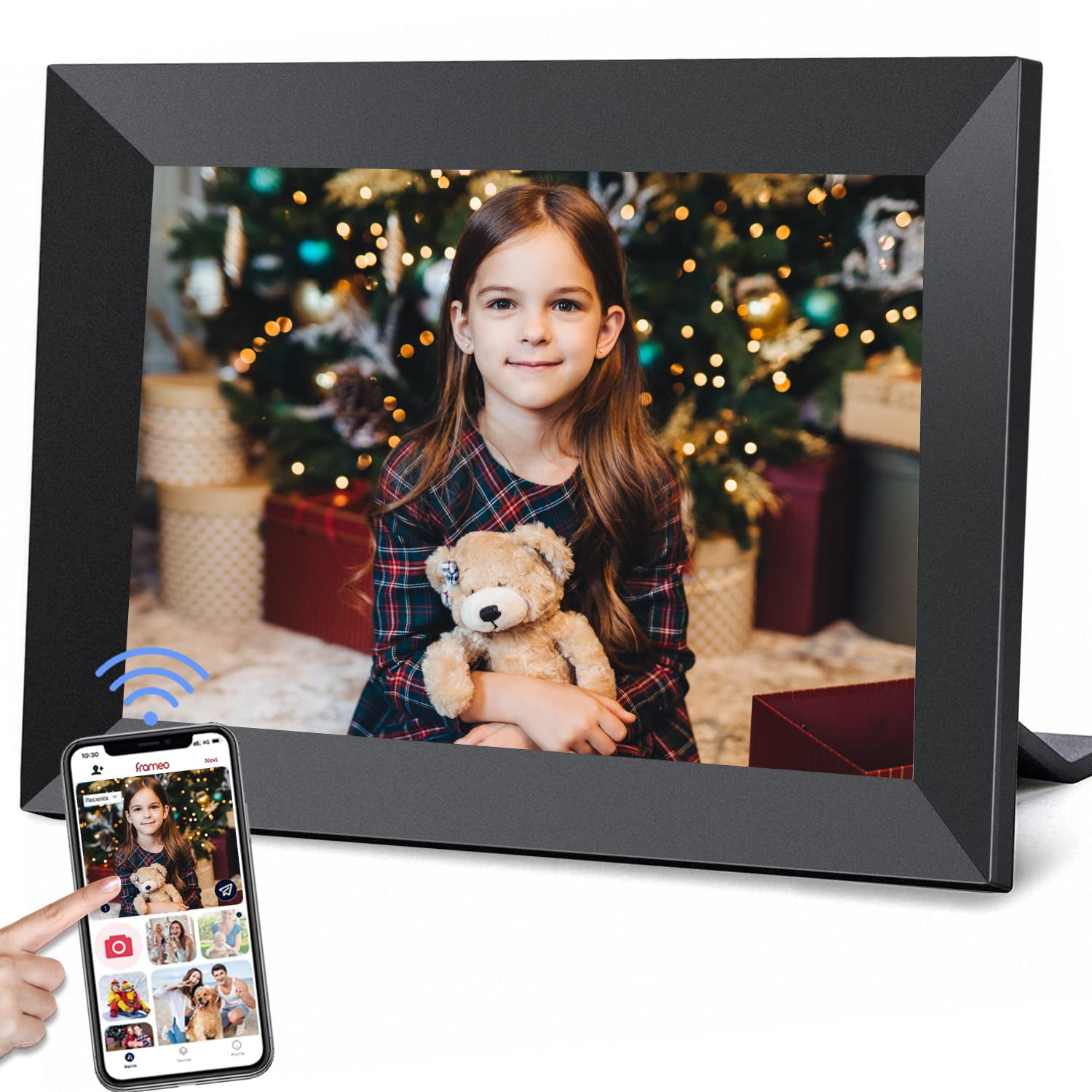 Frameo 10.1 Inch WiFi Digital Picture Frame with 1280 * 800P IPS Touch Screen HD Disply,Video ...