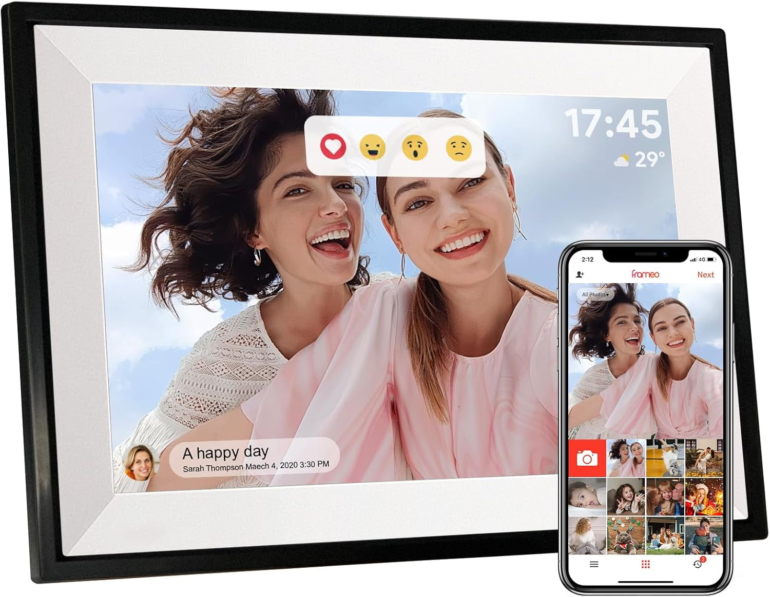 Frameo 10.1 Inch WiFi Digital Picture Frame, Photo Frame Electronic HD ...