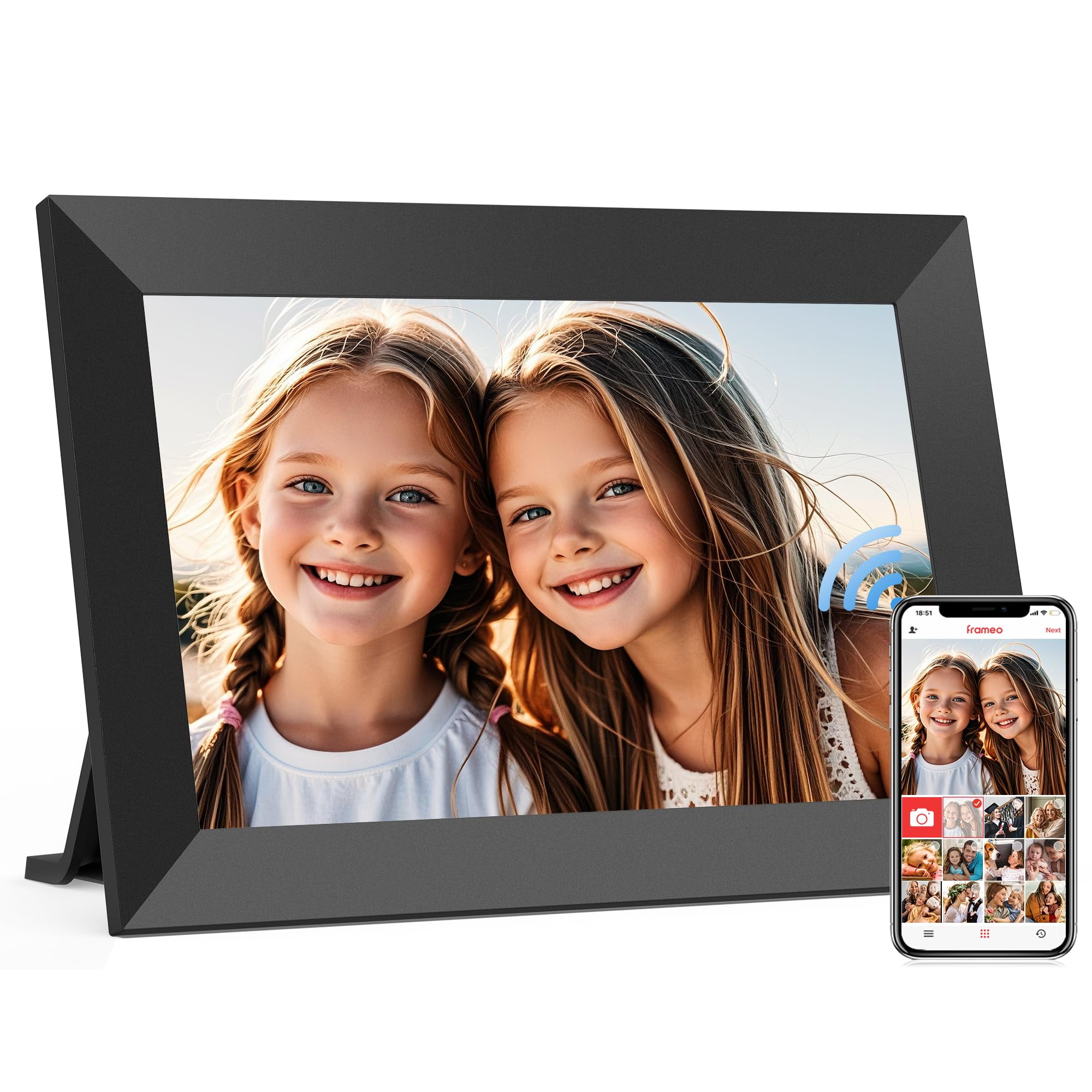 Frameo 10.1 Inch WiFi Digital Picture Frame, Smart Cloud Electronic ...