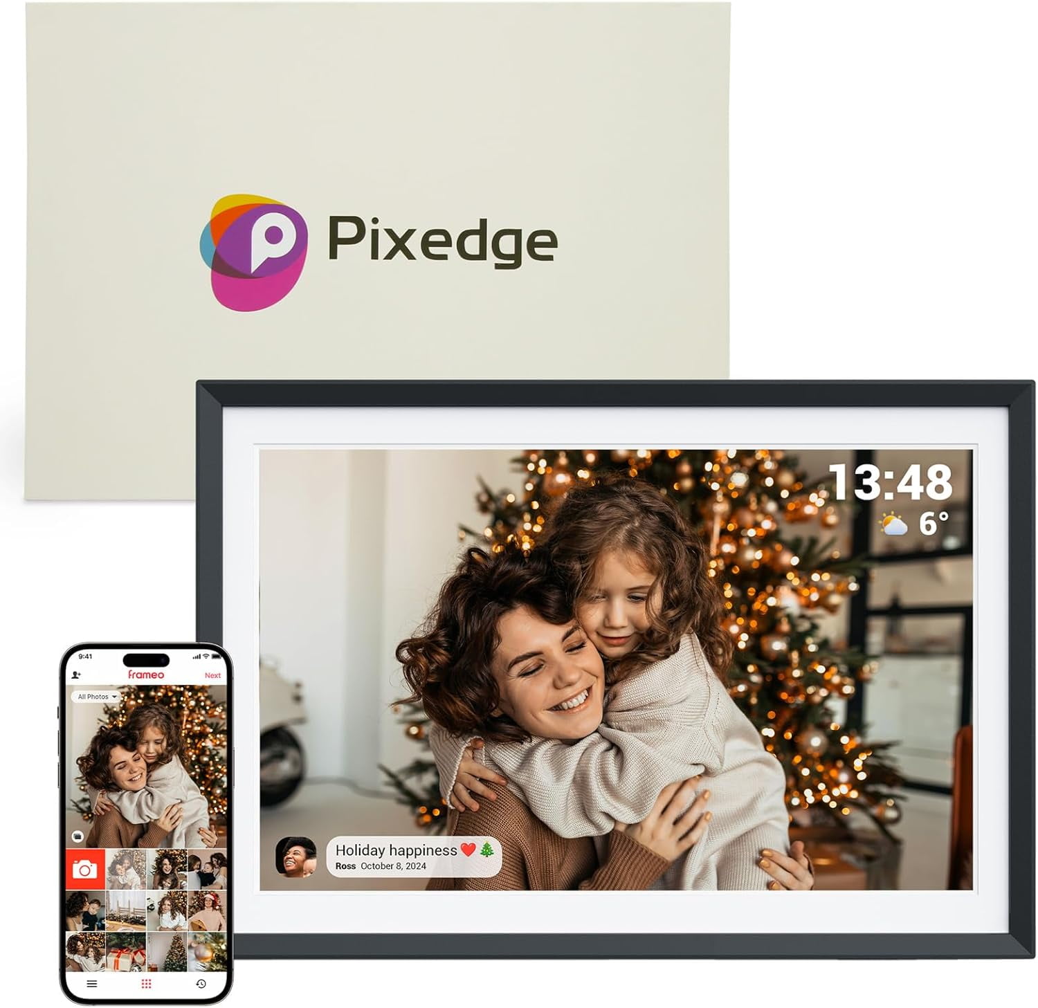 Frameo 10.1 in Smart WiFi Digital Photo Frame Electronic Picture Frame ...