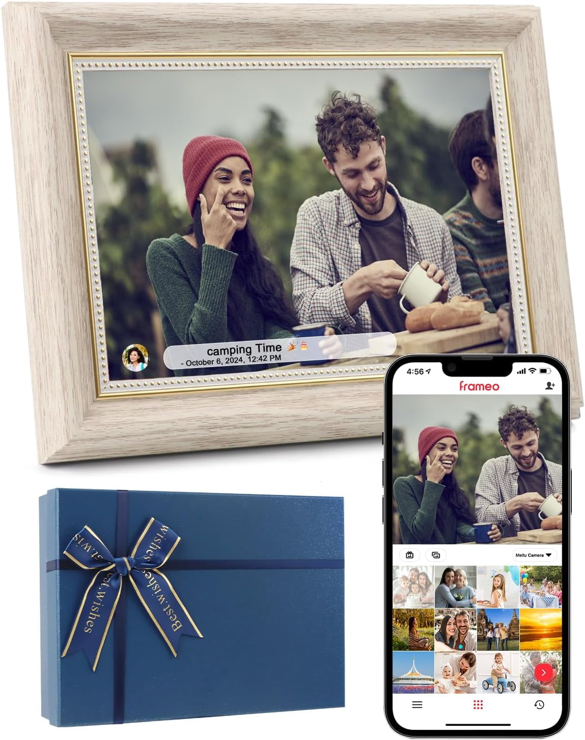 Frameo Digital Frame 10.1 Inch WiFi Digital Photo Frame with 32GB ...