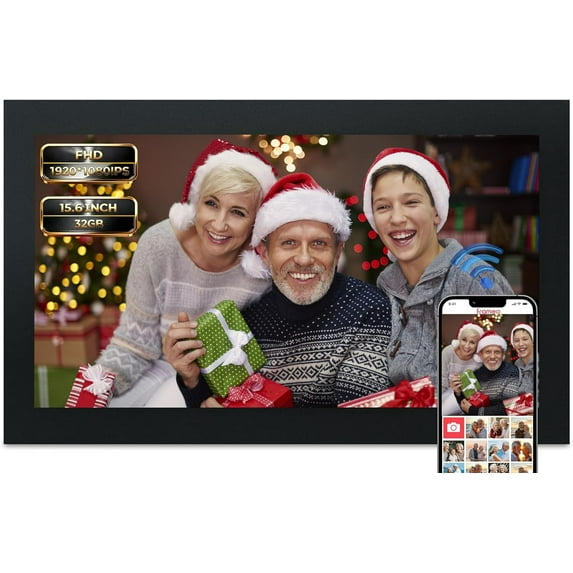 Frameo Digital Frame WiFi 15.6inch Digital Picture Frame with Large ...