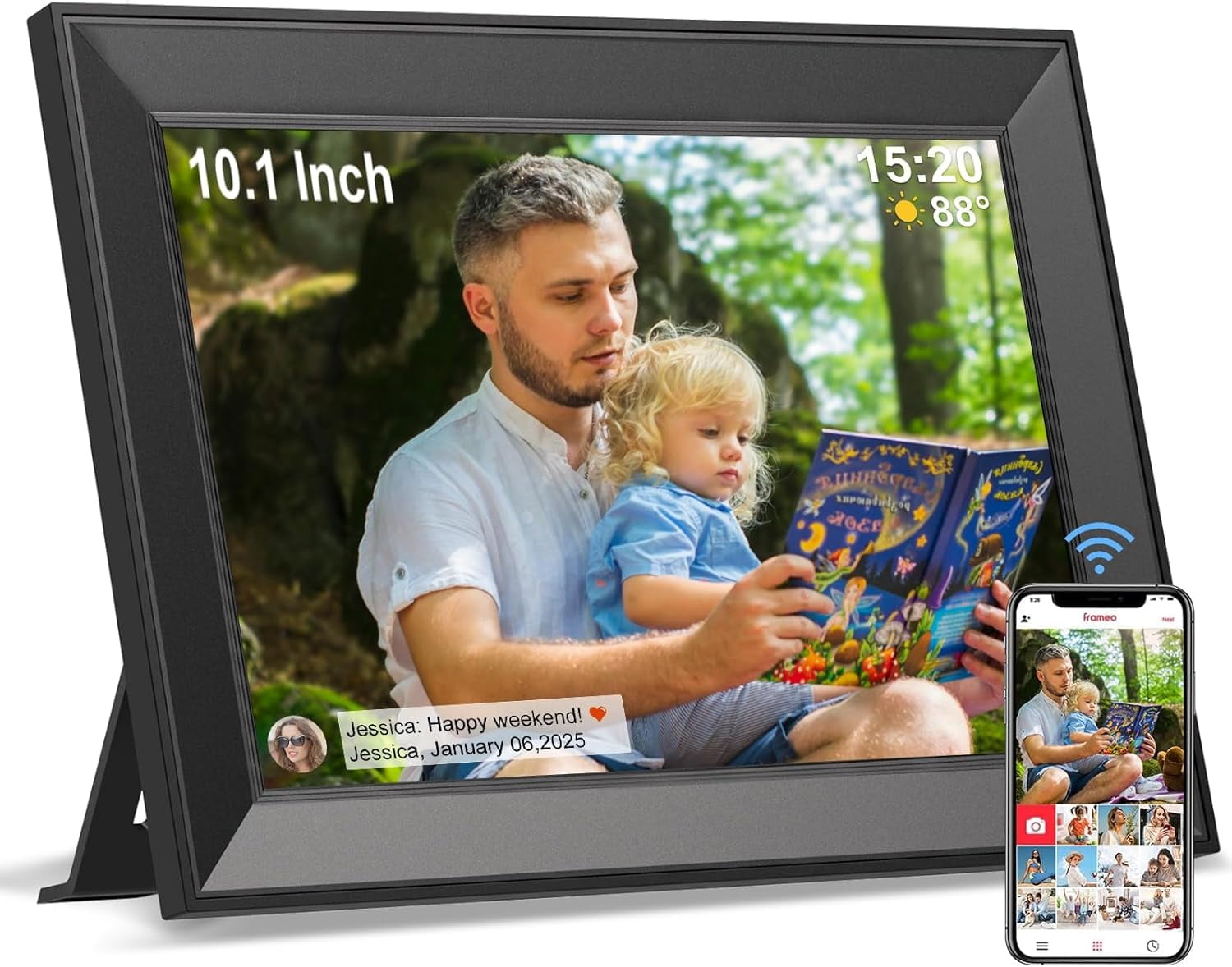 Frameo Digital Picture Frame, WiFi Digital Photo Frame with 10.1 Inch ...