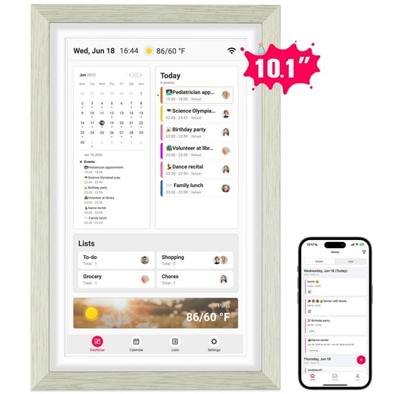 BIGASUO 10.1 Inch Digital Calendar Wall Planner - Walmart.com