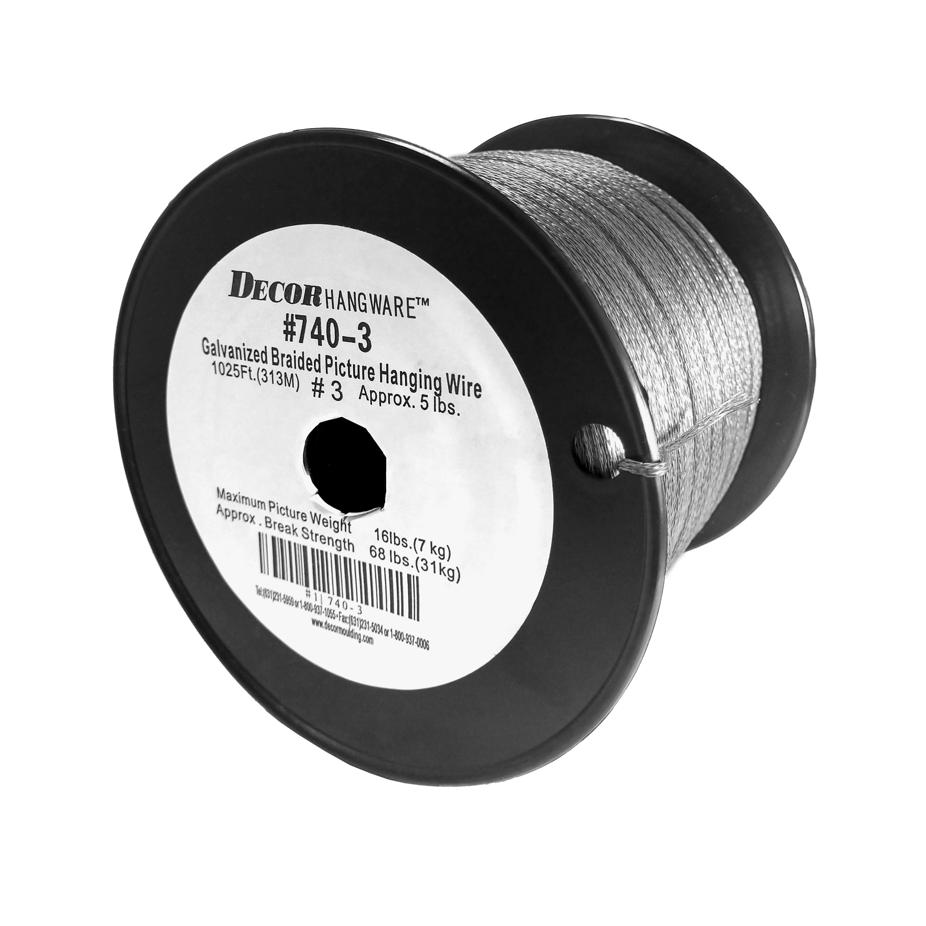 Framer Supply Galvanized 16 Strand Braided Picture Wire #3, Max Load ...