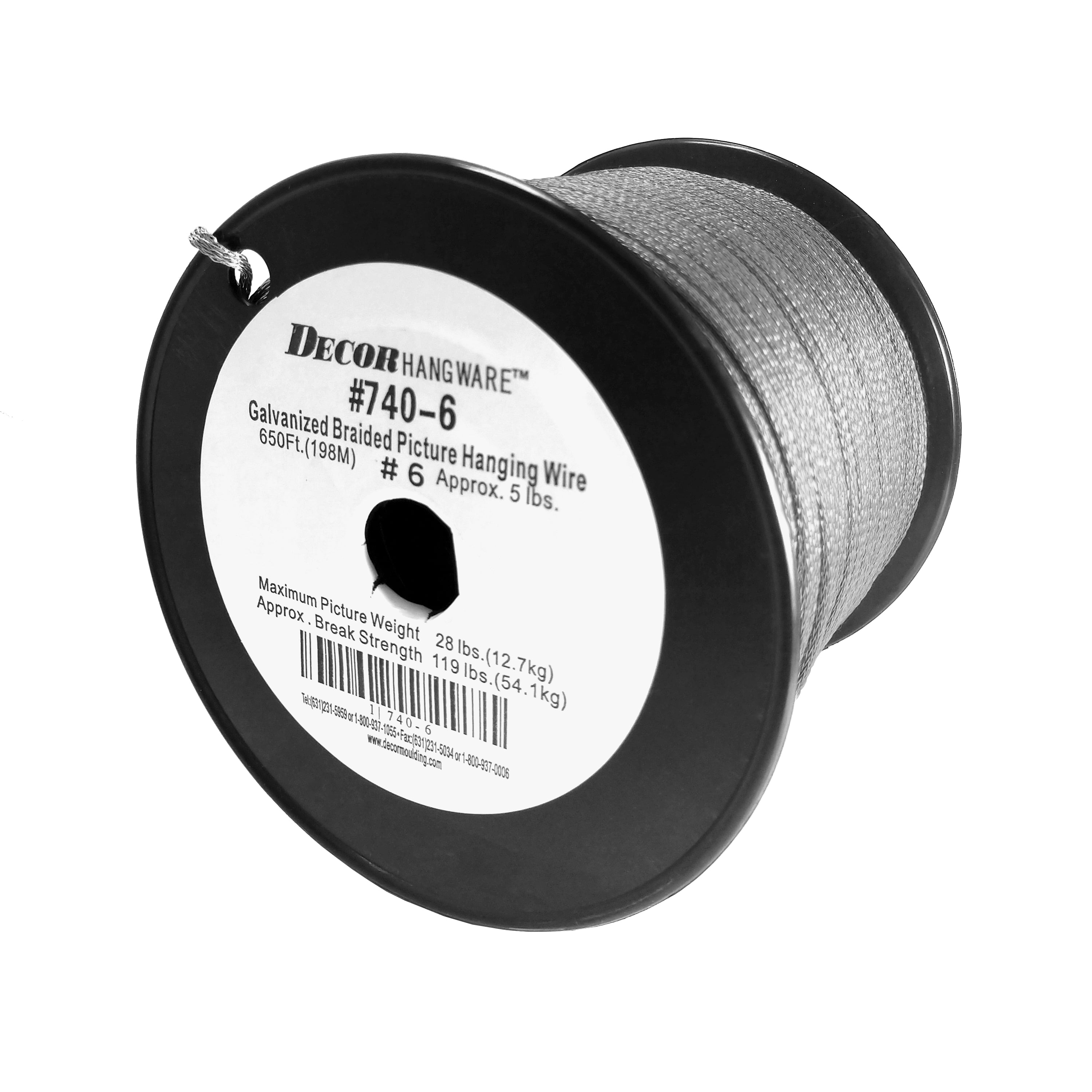 Framer Supply Galvanized 28 Strand Braided Picture Wire #6, Max Load ...