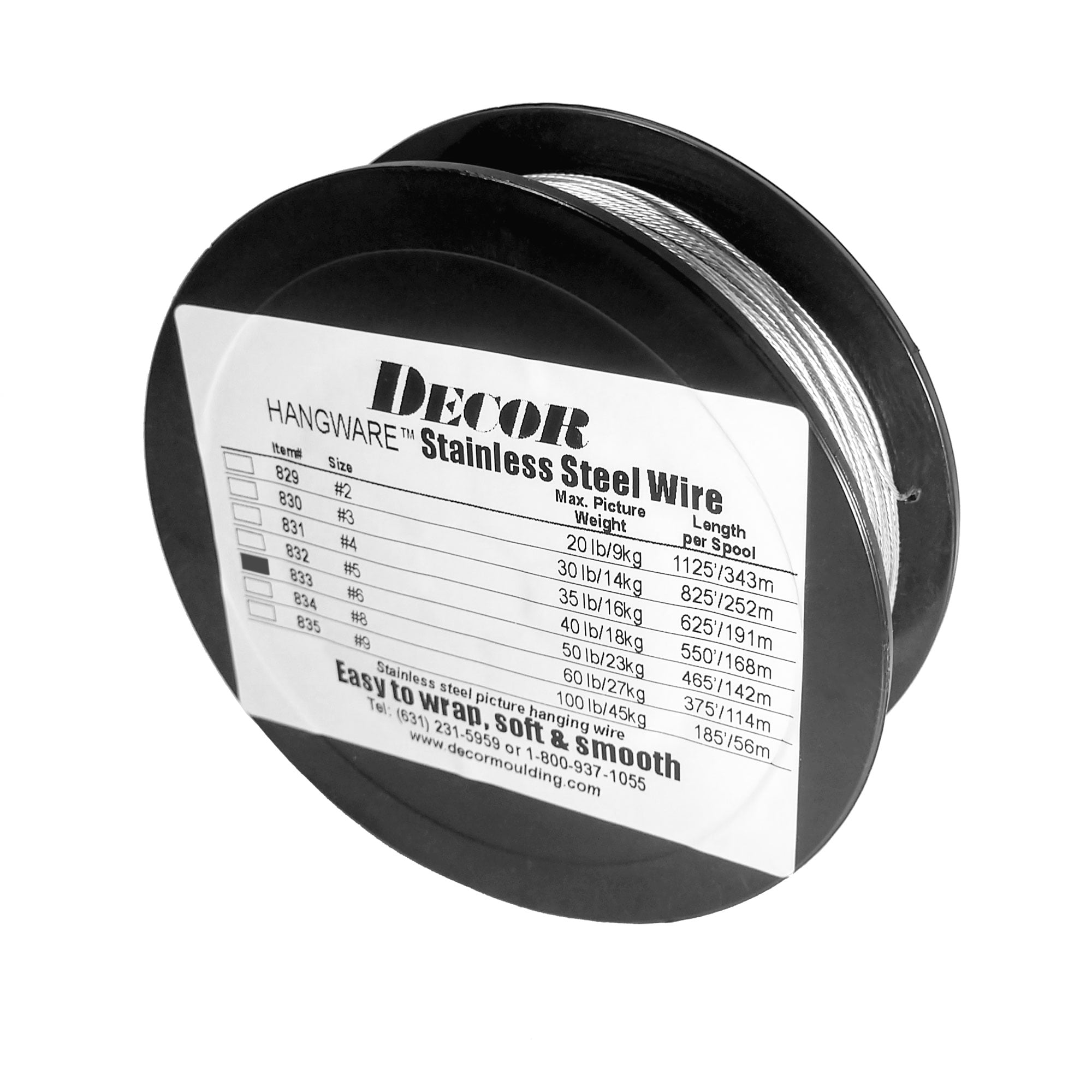 Framer Supply Uncoated Stainless Steel Filament Picture Wire #6, Max ...