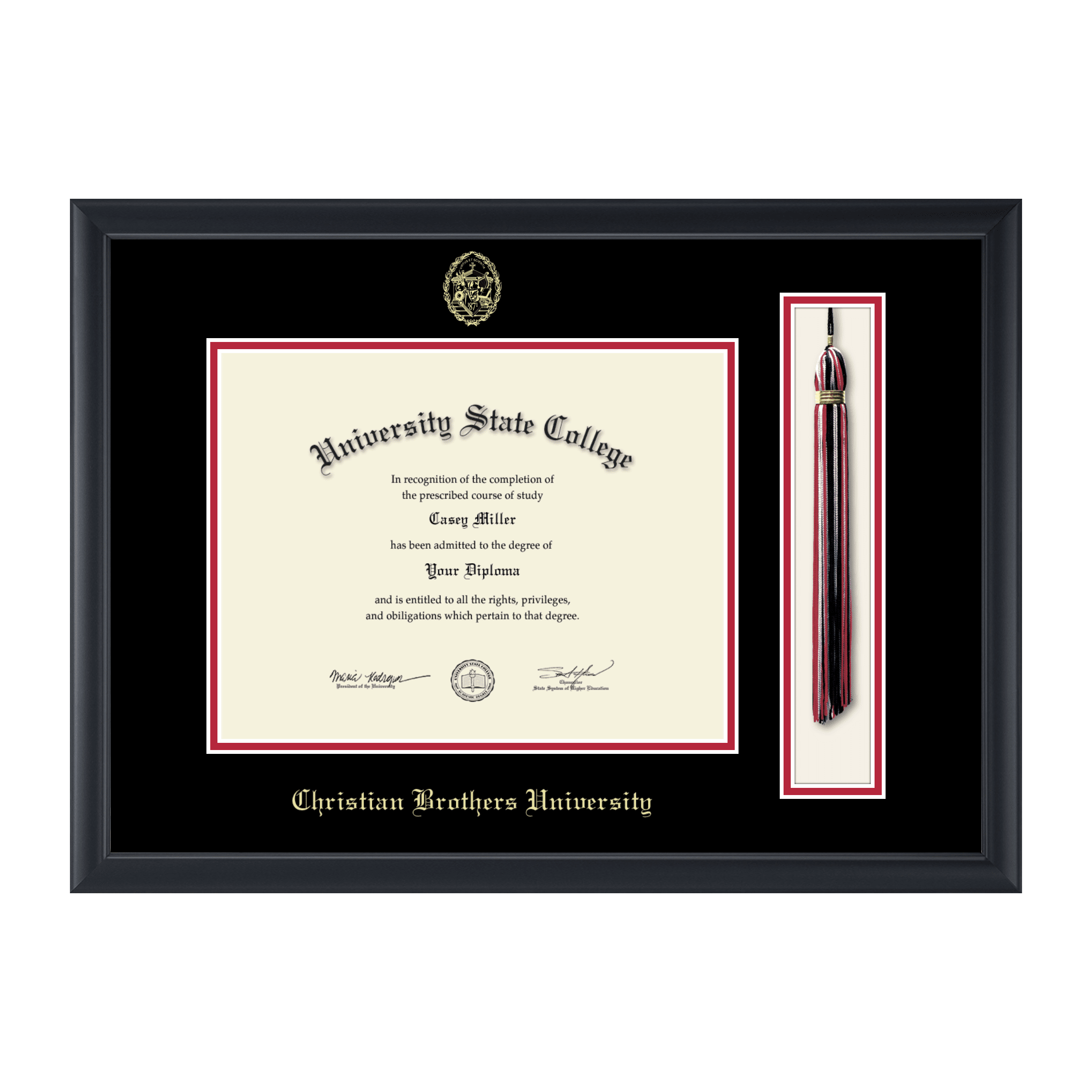 Framerly - CBU Tassel Diploma Frame In Black Moulding - Walmart.com