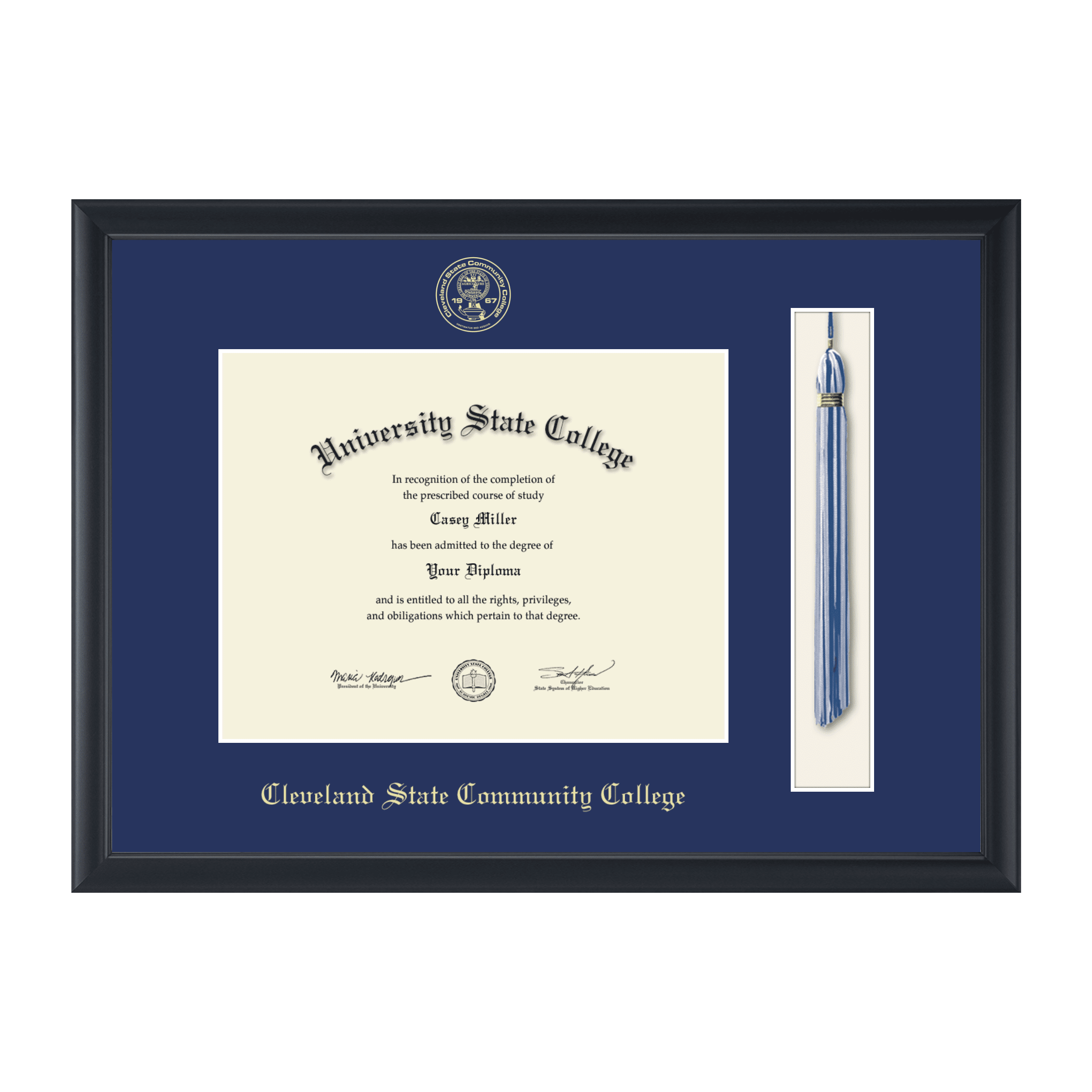 Framerly - CSCC Tassel Diploma Frame In Black Moulding - Walmart.com