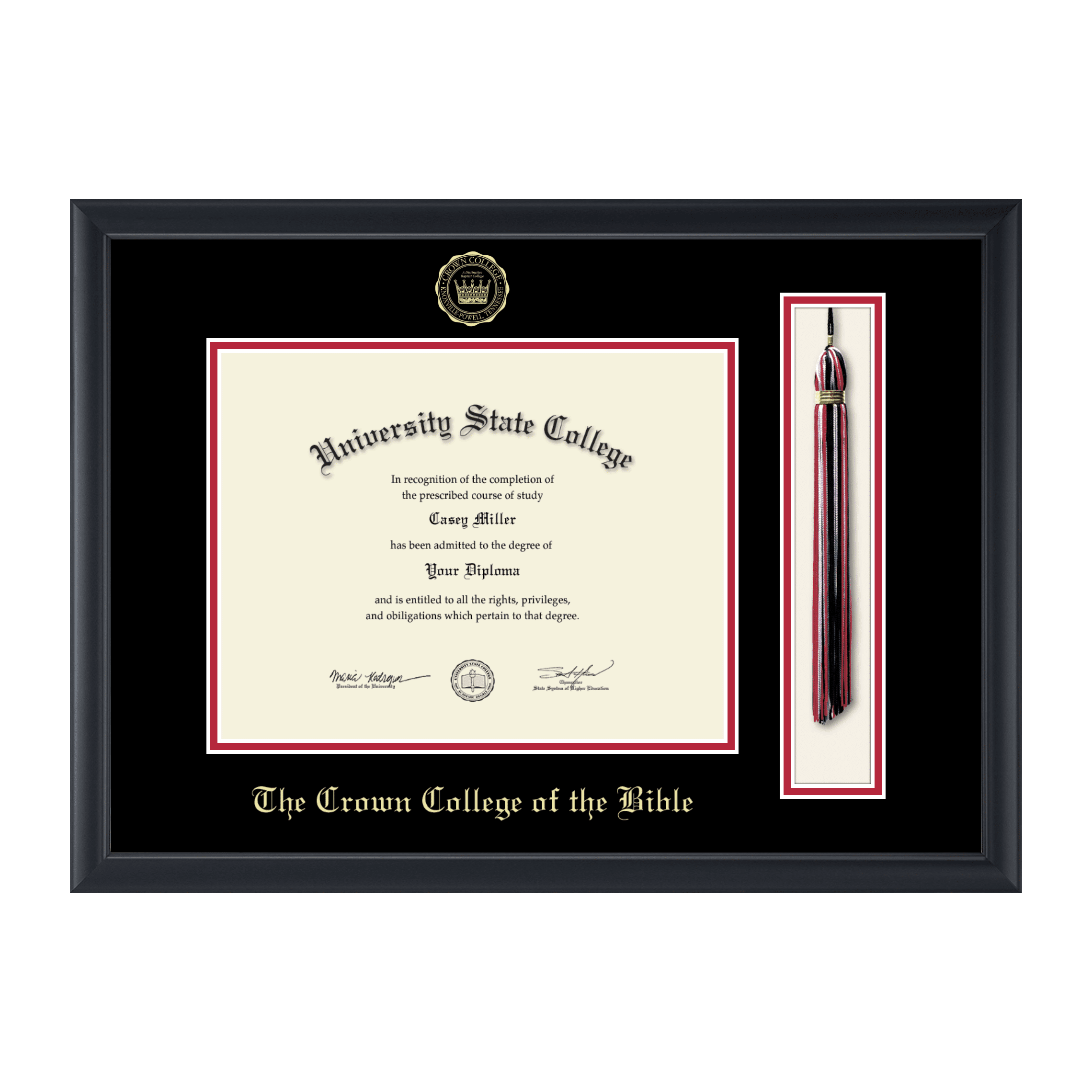 Framerly - Crown Bible Tassel Diploma Frame In Black Moulding - Walmart.com